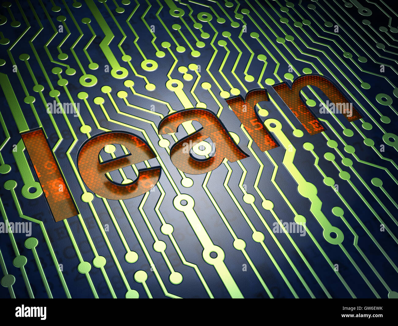 Education concept: circuit board with word Learn Stock Photo - Alamy