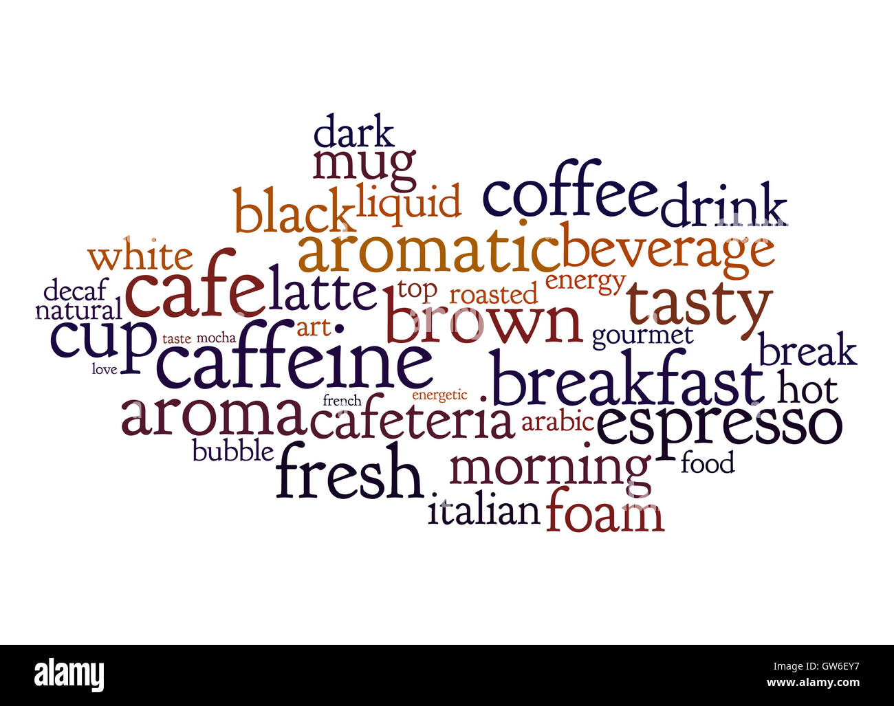 coffee text cloud Stock Photo - Alamy