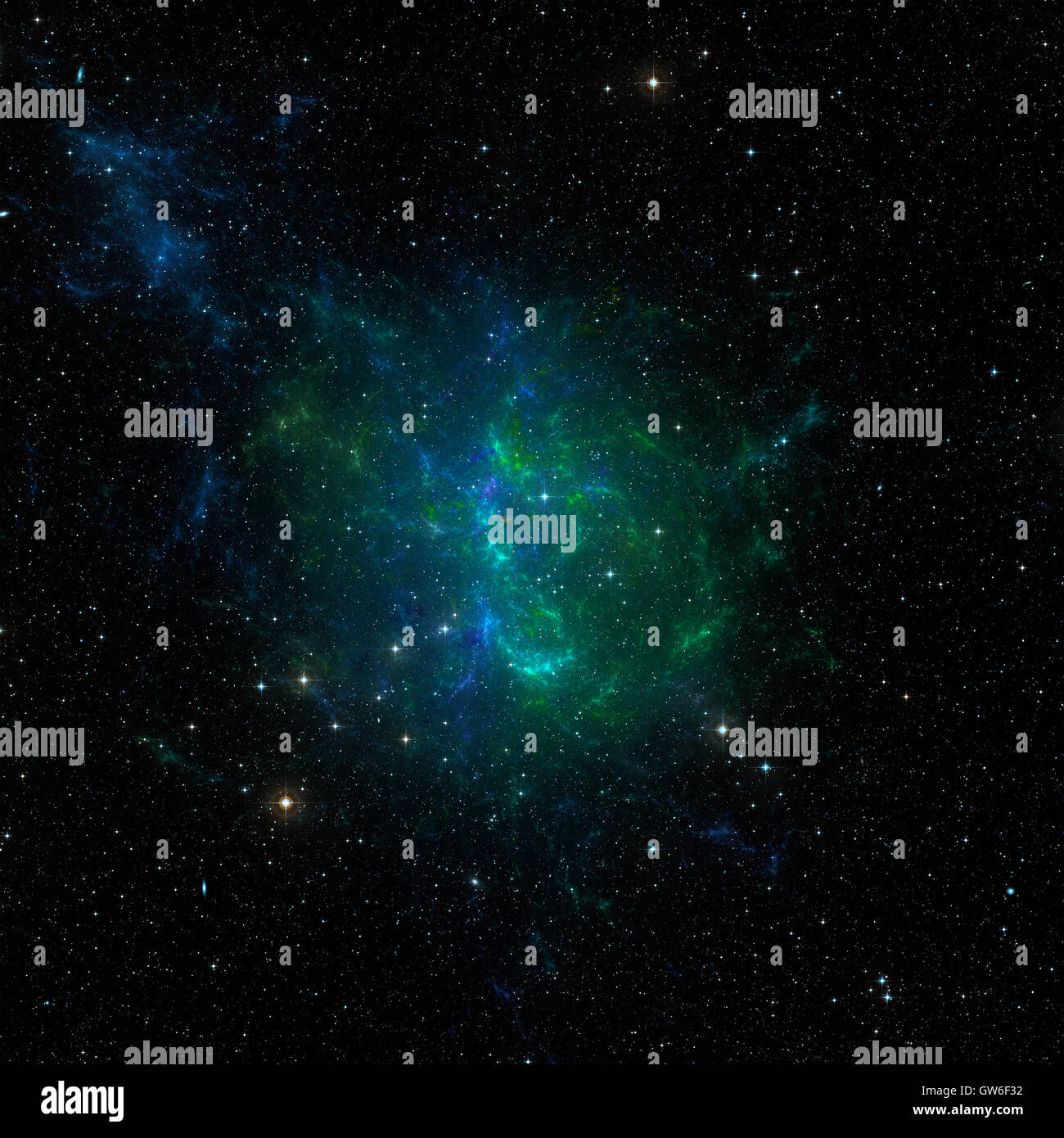 Green Nebula Background