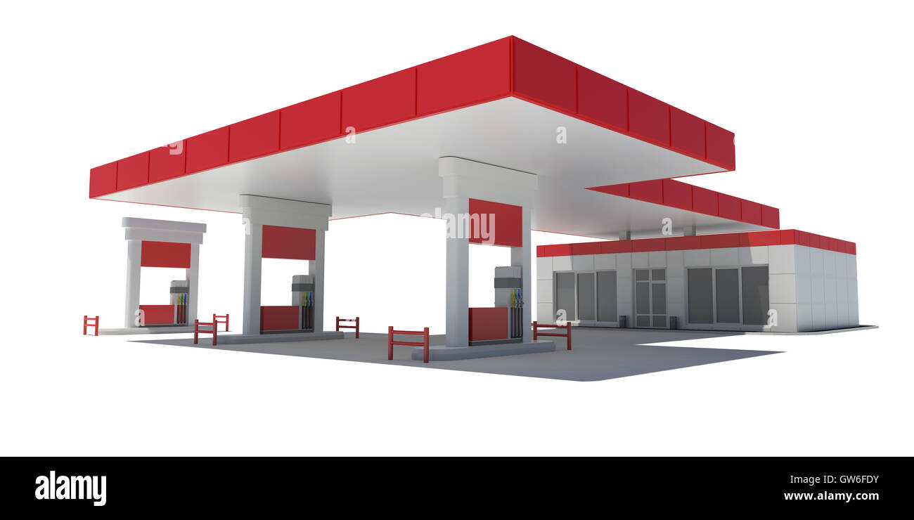 Premium gas station Cut Out Stock Images & Pictures - Alamy