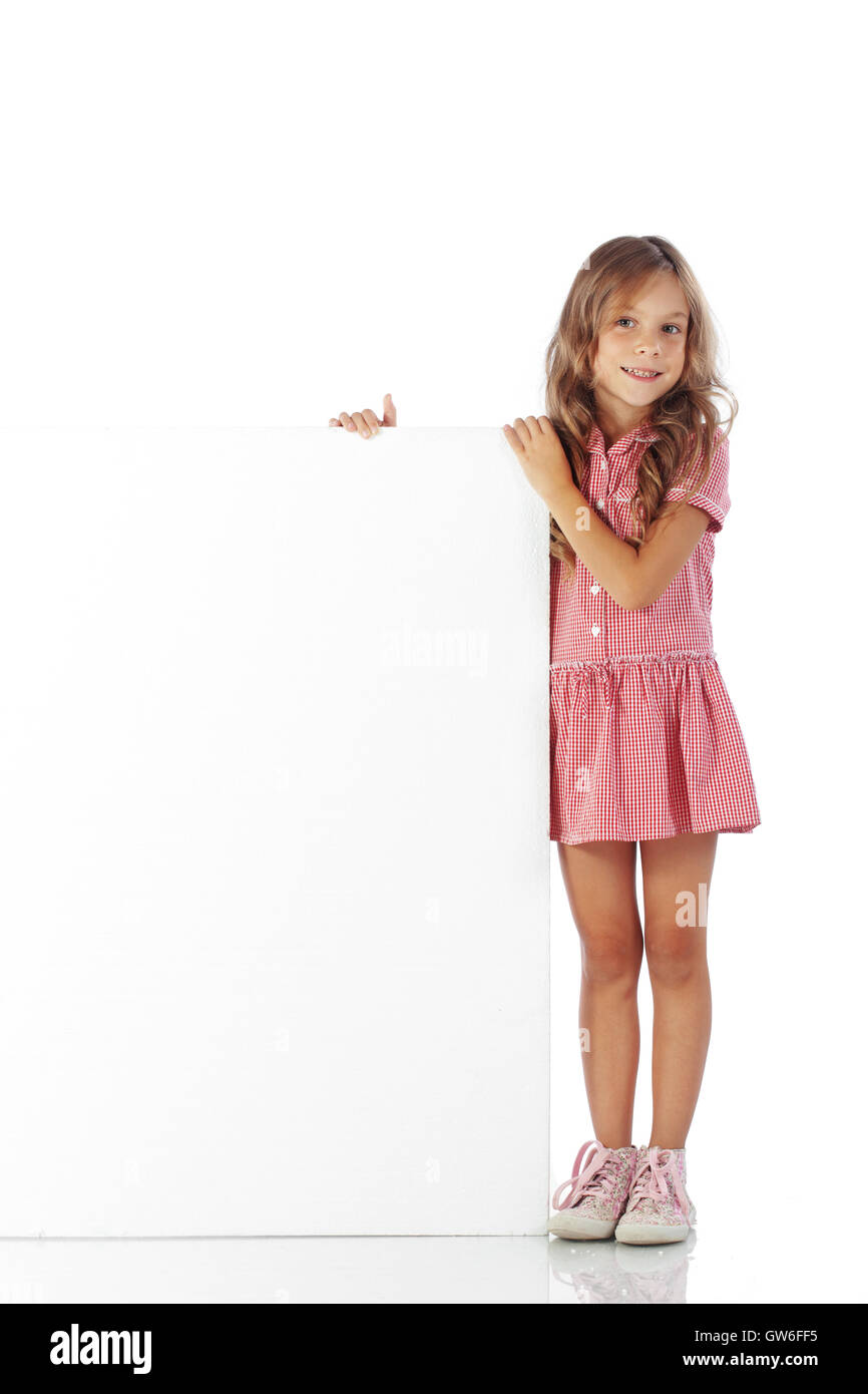 Child with blank board Stock Photo - Alamy