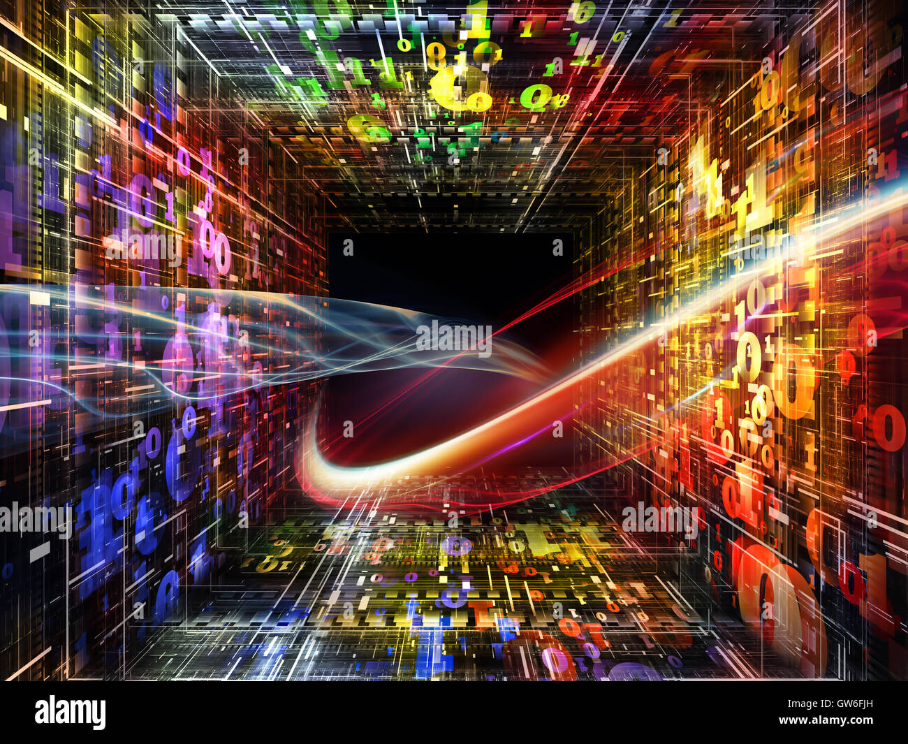 Digital Life of Numbers Stock Photo - Alamy
