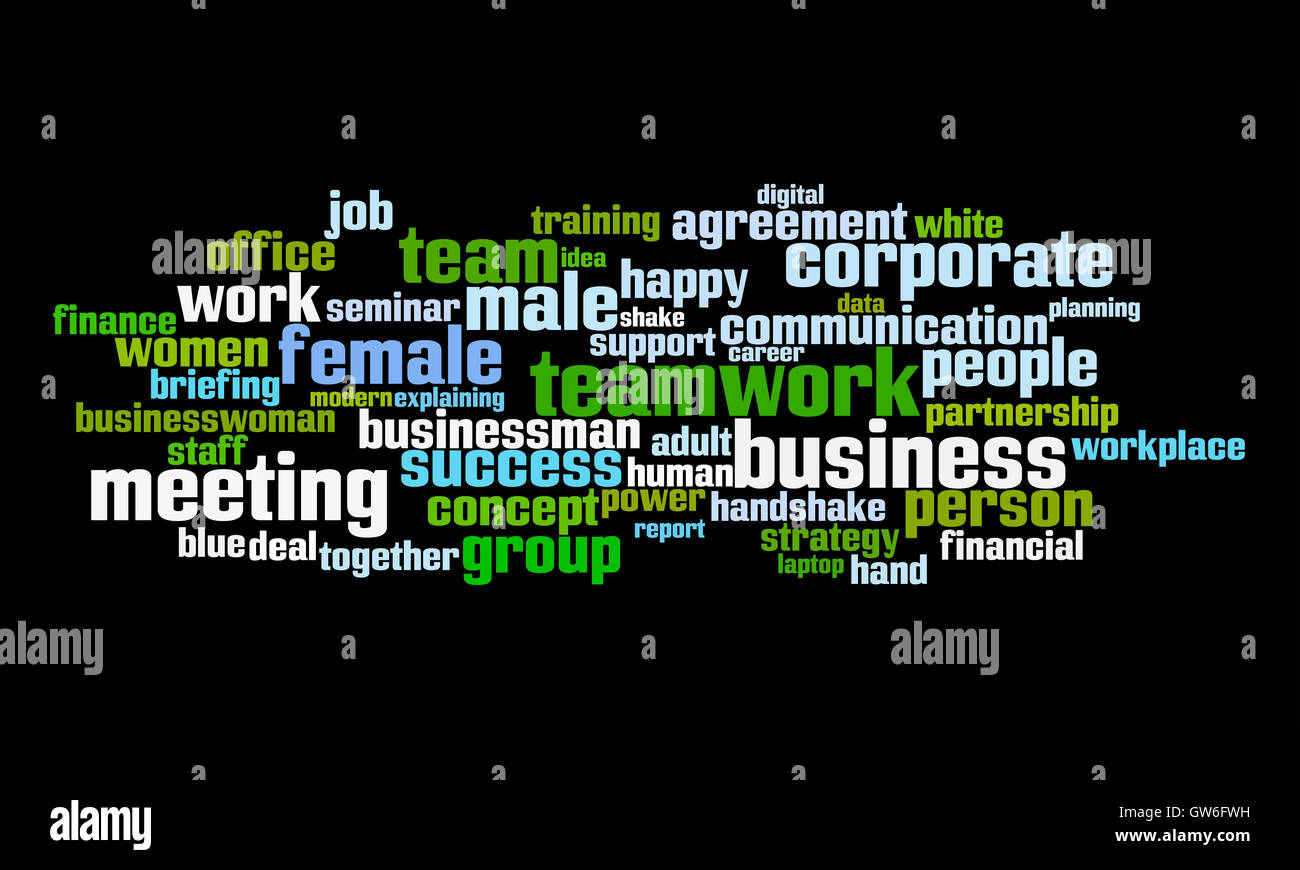 Business text cloud Stock Photo - Alamy