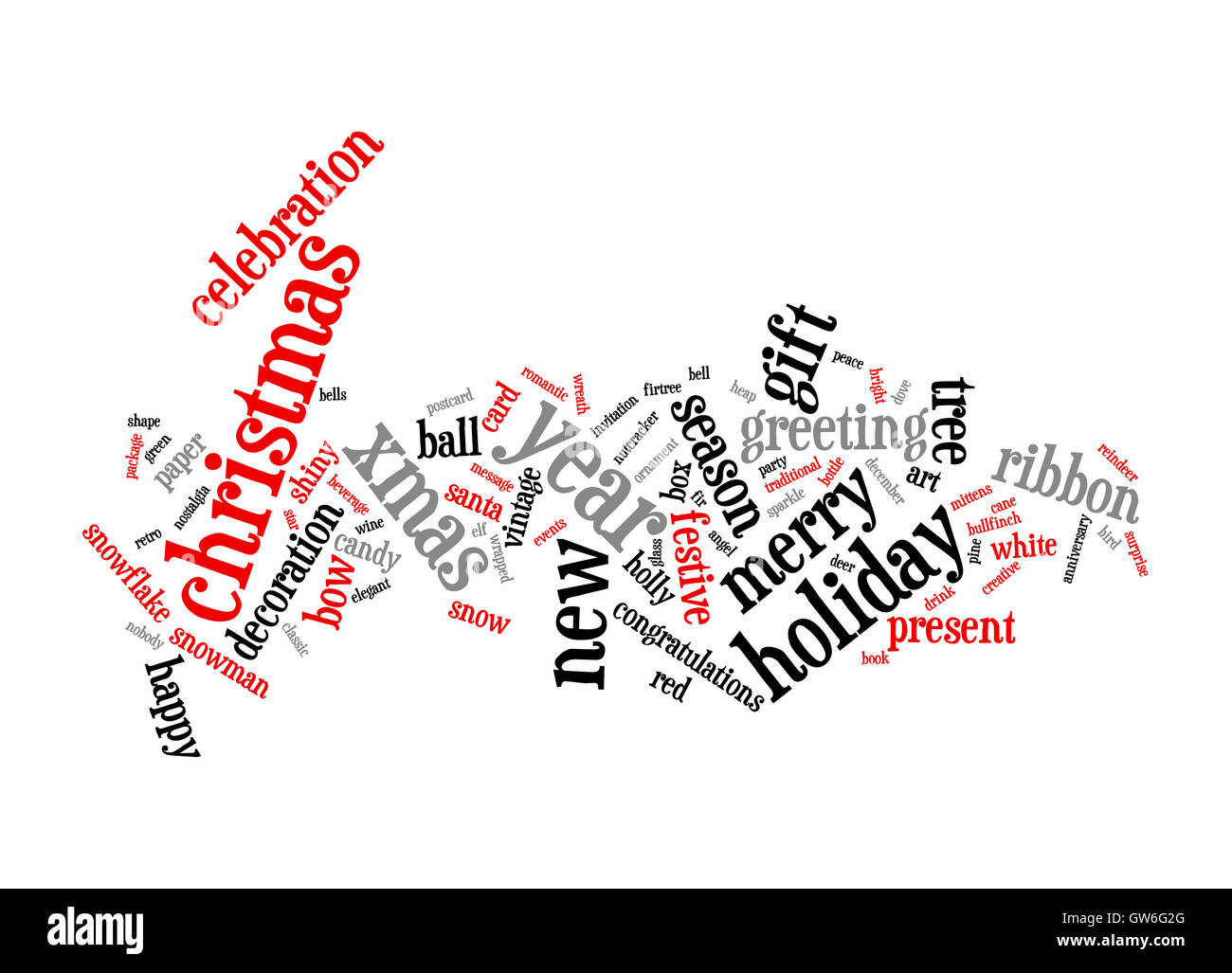 Christmas text cloud Stock Photo - Alamy