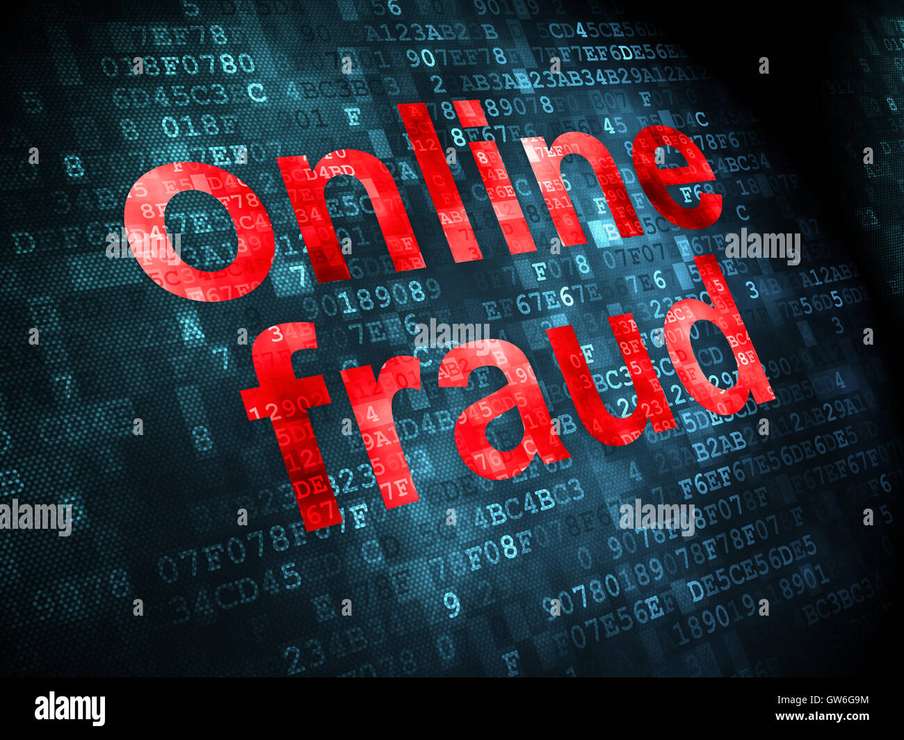 Safety concept: Online Fraud on digital background Stock Photo - Alamy