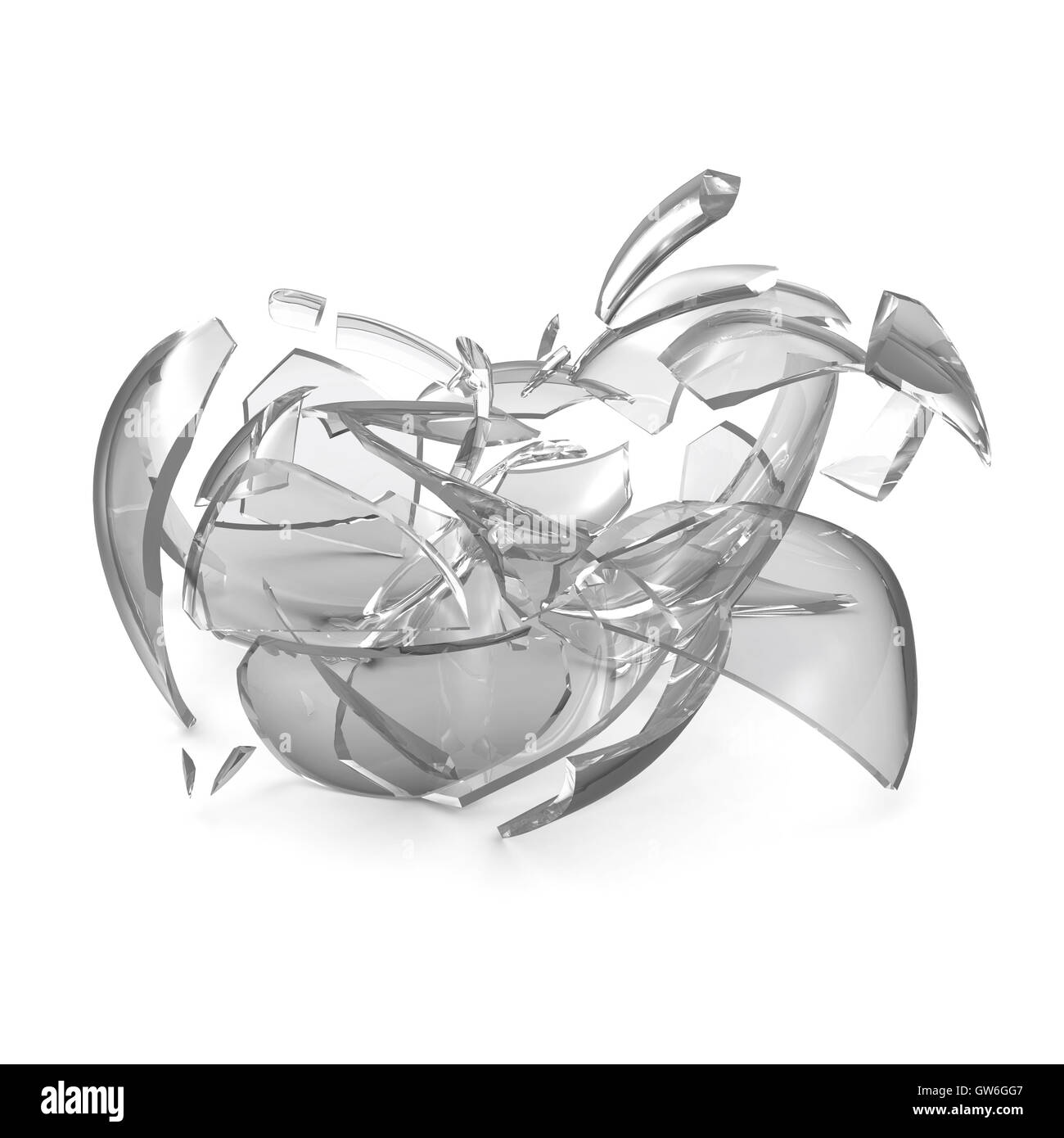 Broken glass apple Stock Photo - Alamy