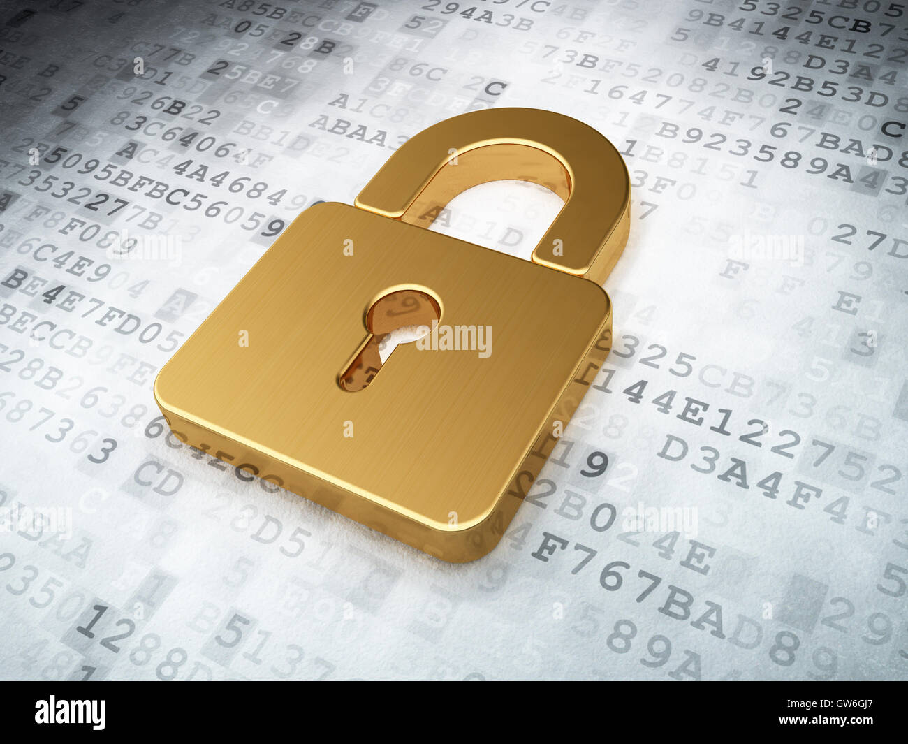 golden closed padlock on digital background Stock Photo - Alamy