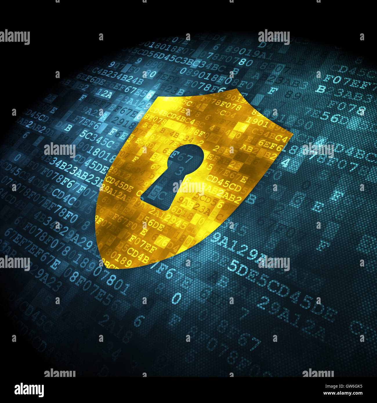 Security concept: shield on digital background Stock Photo - Alamy