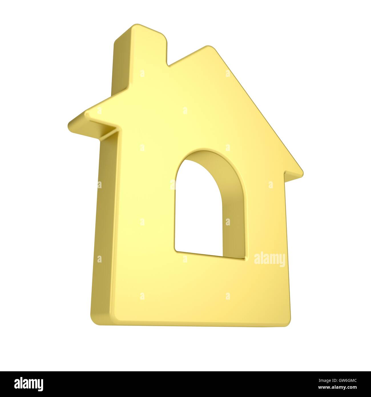 Gold house icon Stock Photo - Alamy
