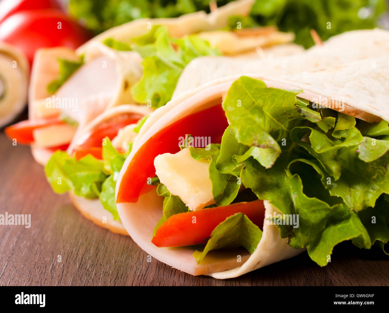 Chicken caesar wrap hi-res stock photography and images - Alamy