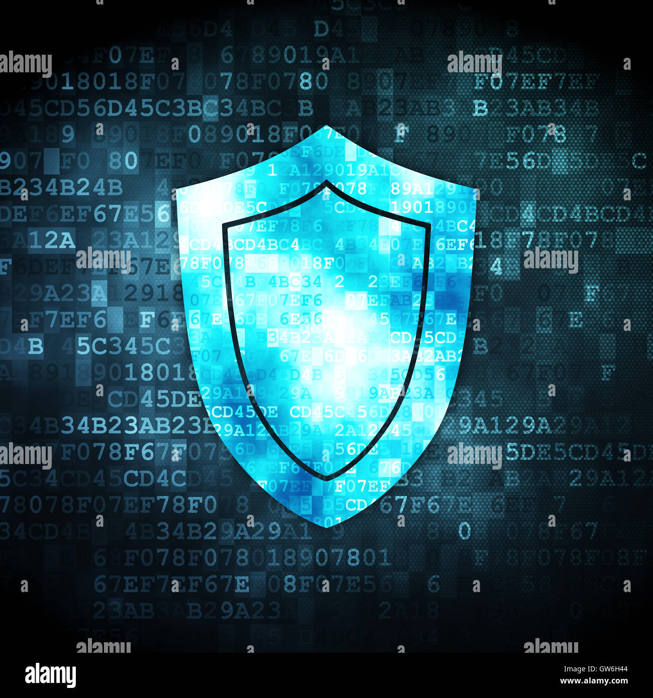 Security concept: Shield on digital background Stock Photo - Alamy
