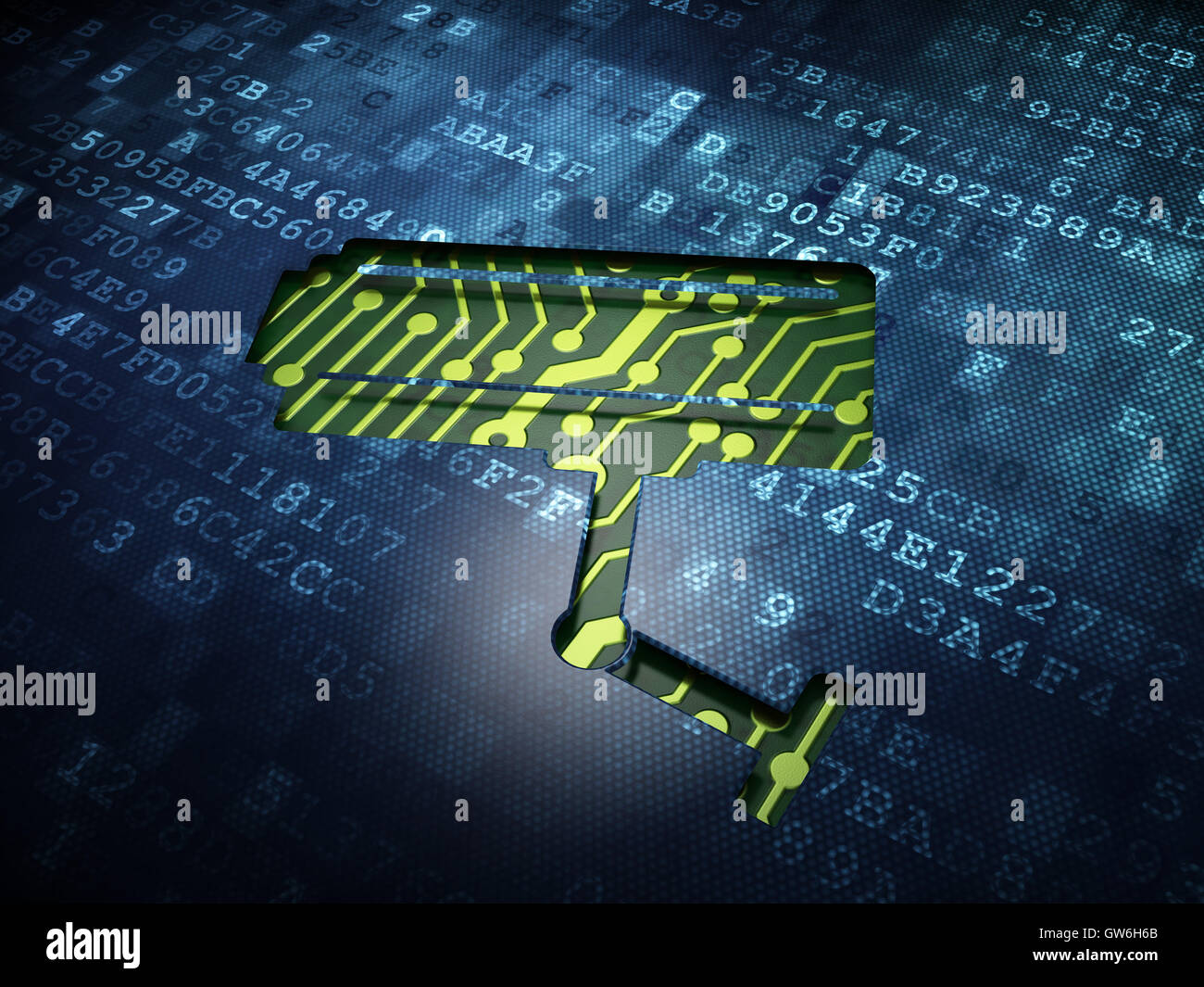 Privacy concept: Cctv Camera on digital background Stock Photo - Alamy