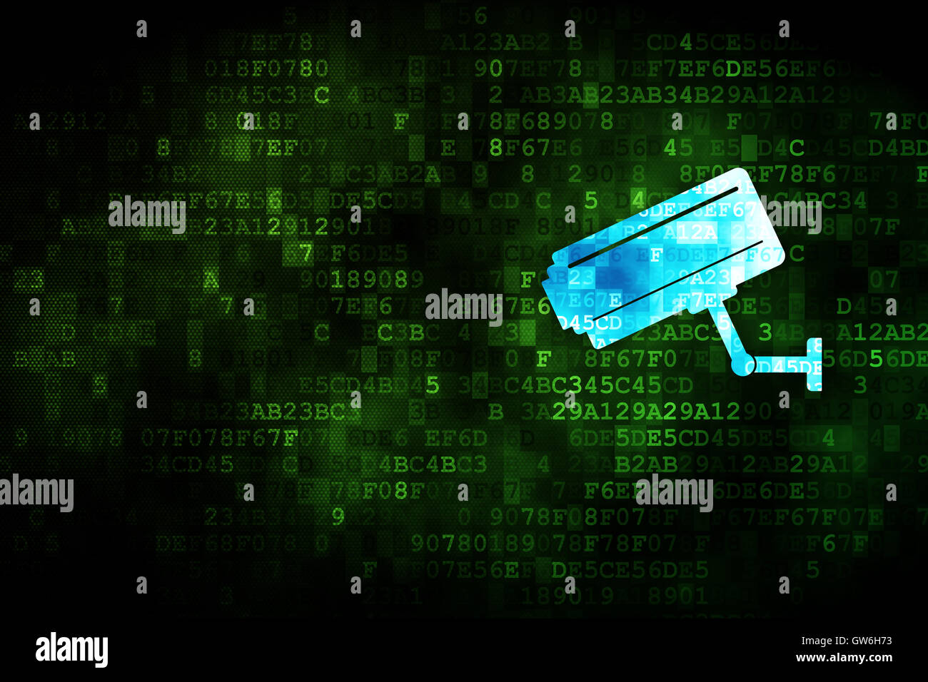 Safety concept: Cctv Camera on digital background Stock Photo - Alamy