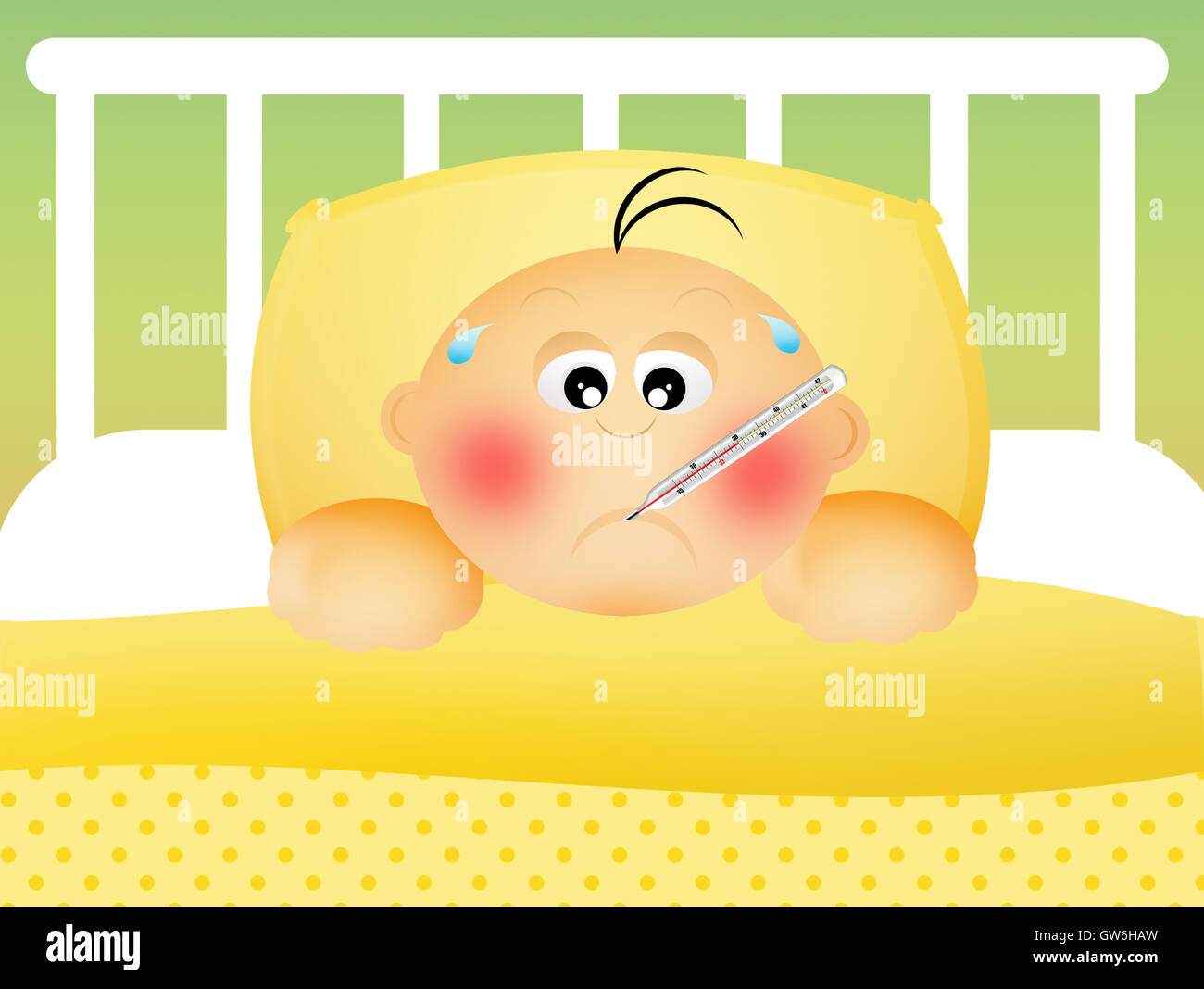 Child fever sweat hi-res stock photography and images - Alamy