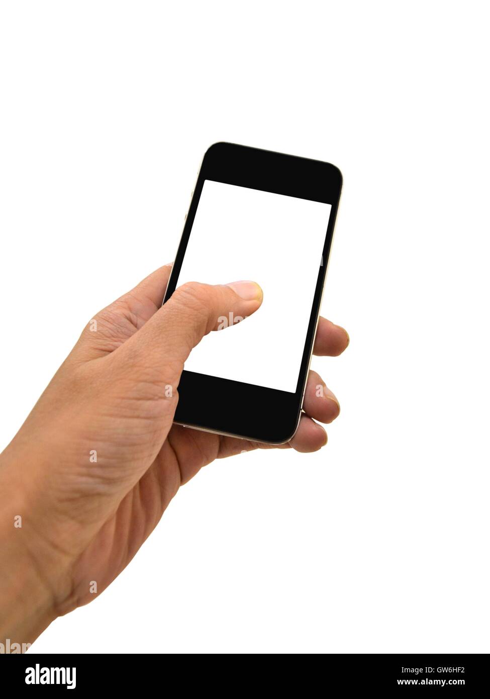 Hand Holding Smart Phone Stock Photo - Alamy