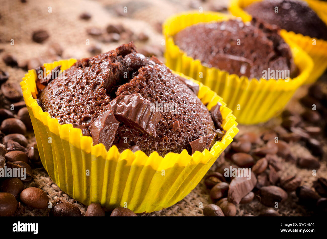 Sweet chocolate cups Stock Photo - Alamy