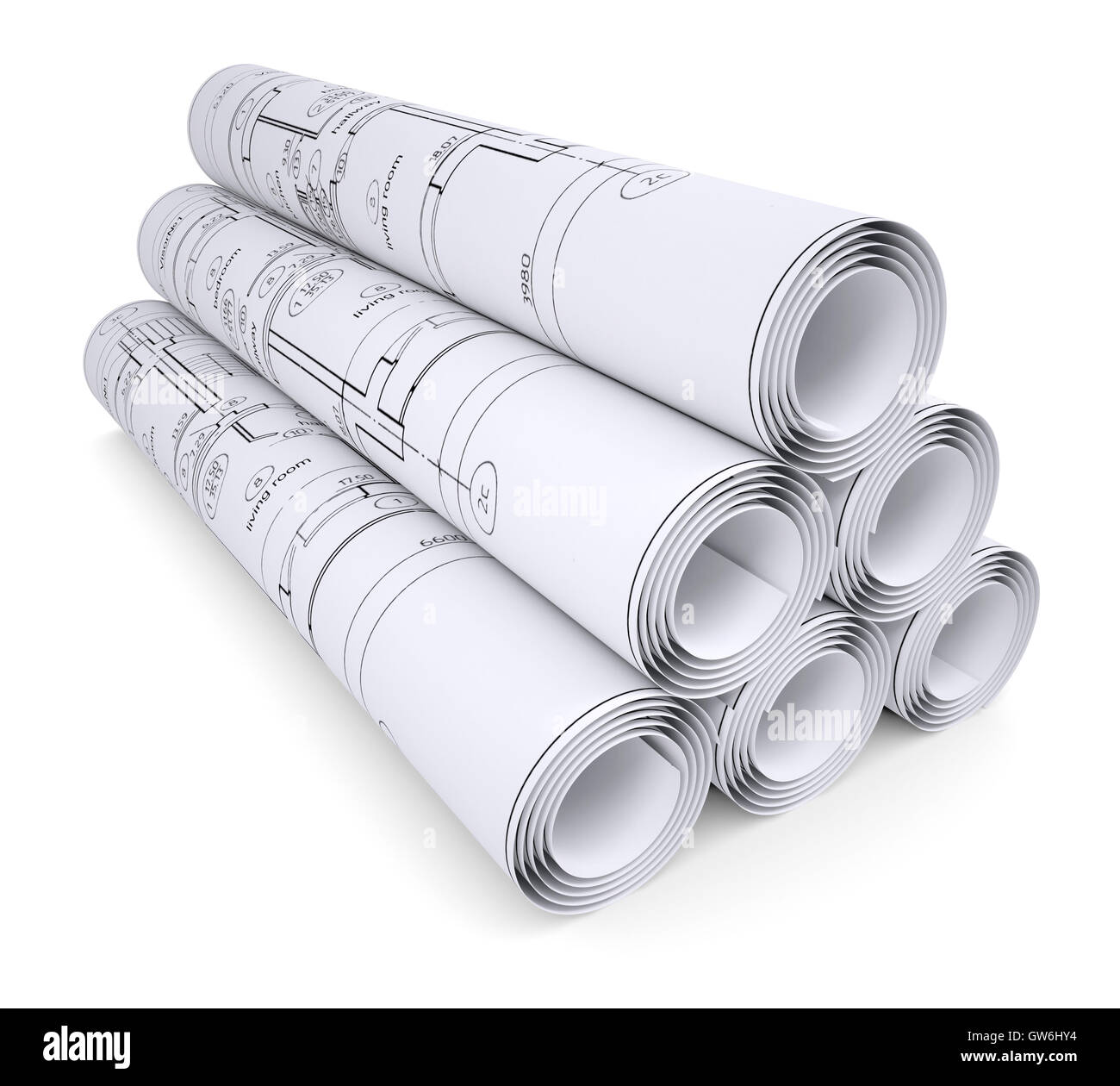 Engineering diagram blueprint paper Cut Out Stock Images & Pictures - Alamy