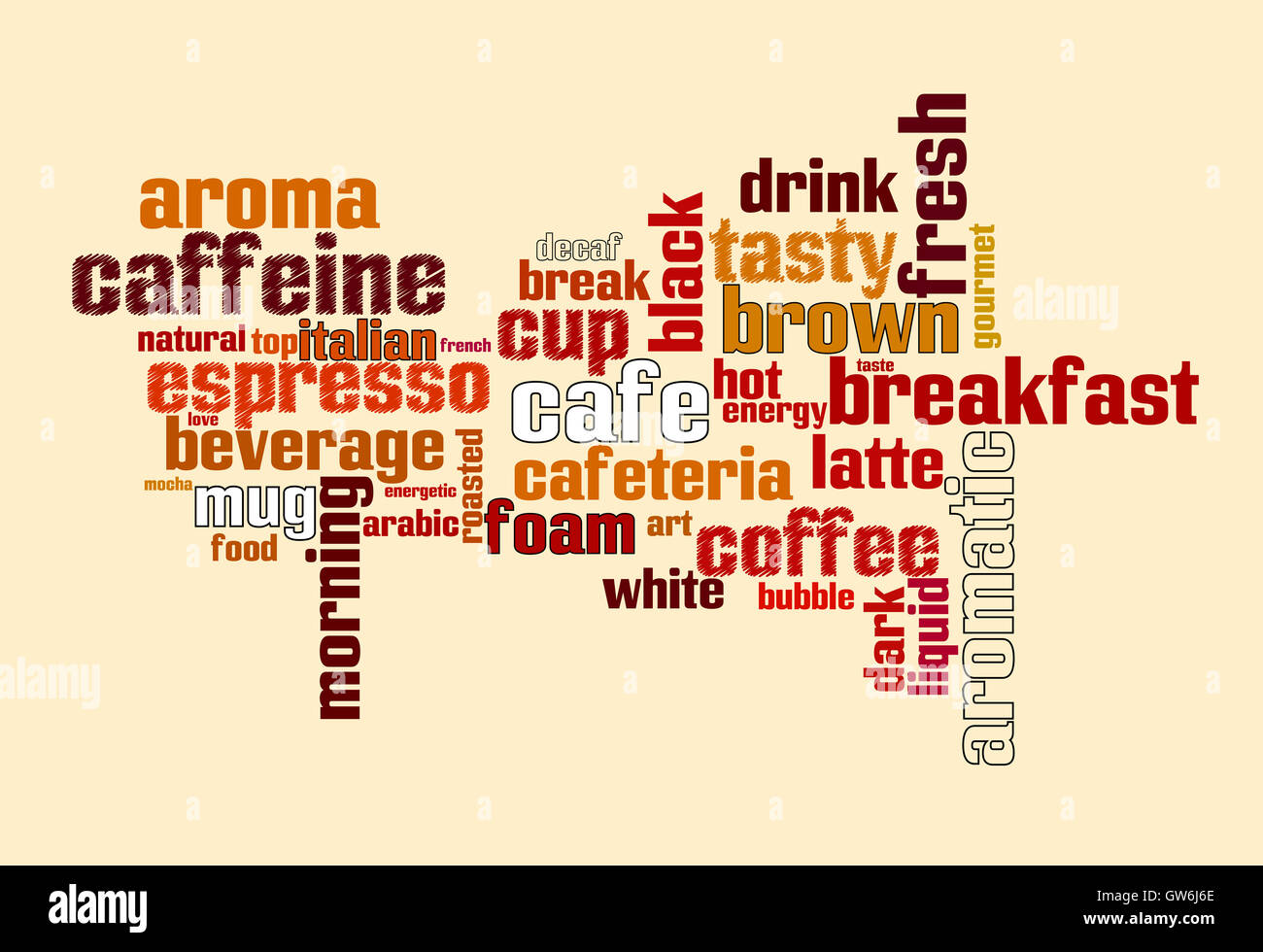 coffee text cloud Stock Photo - Alamy