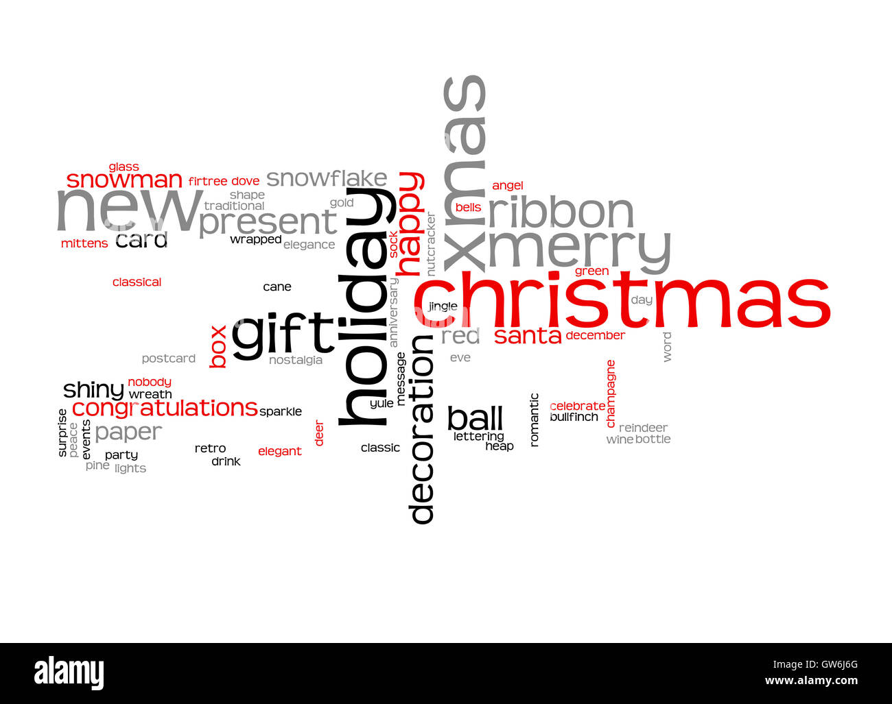Merry christmas word cloud shape hi-res stock photography and images ...