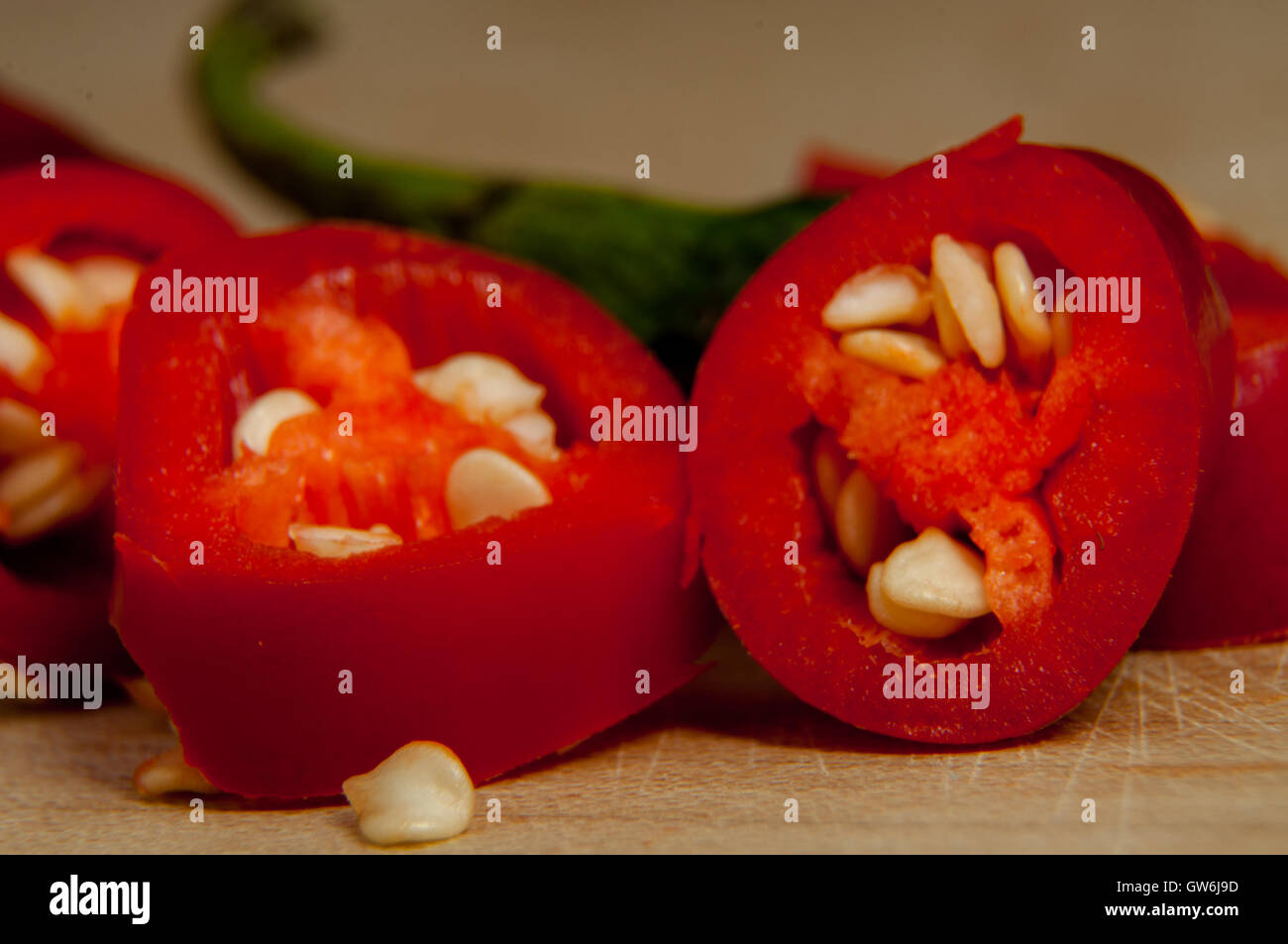 Chilli green slice hi-res stock photography and images - Alamy