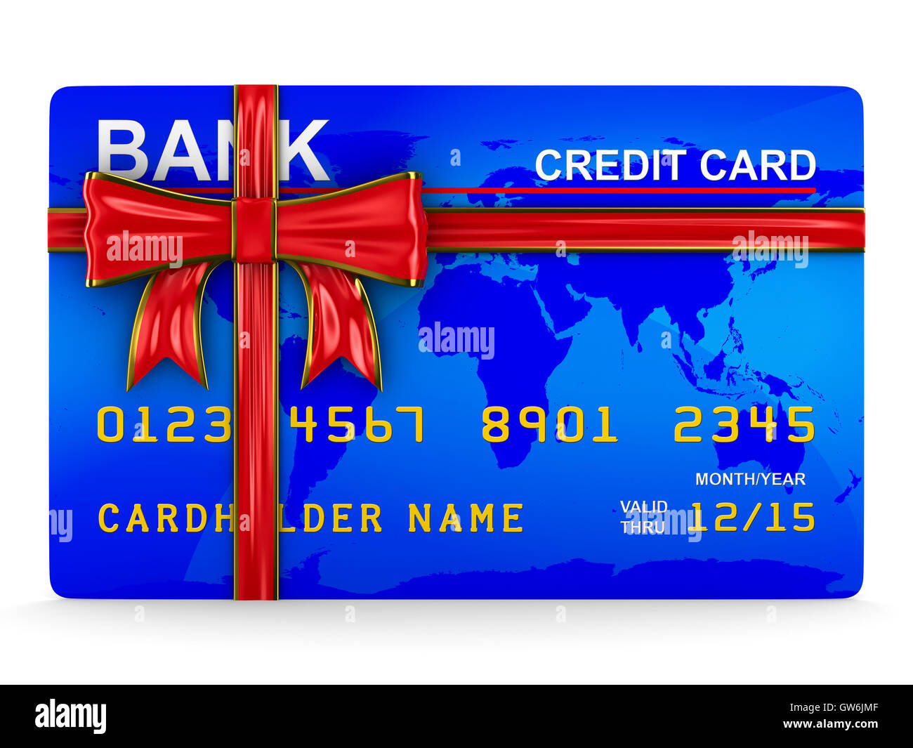 credit card on white. Isolated 3D image Stock Photo - Alamy