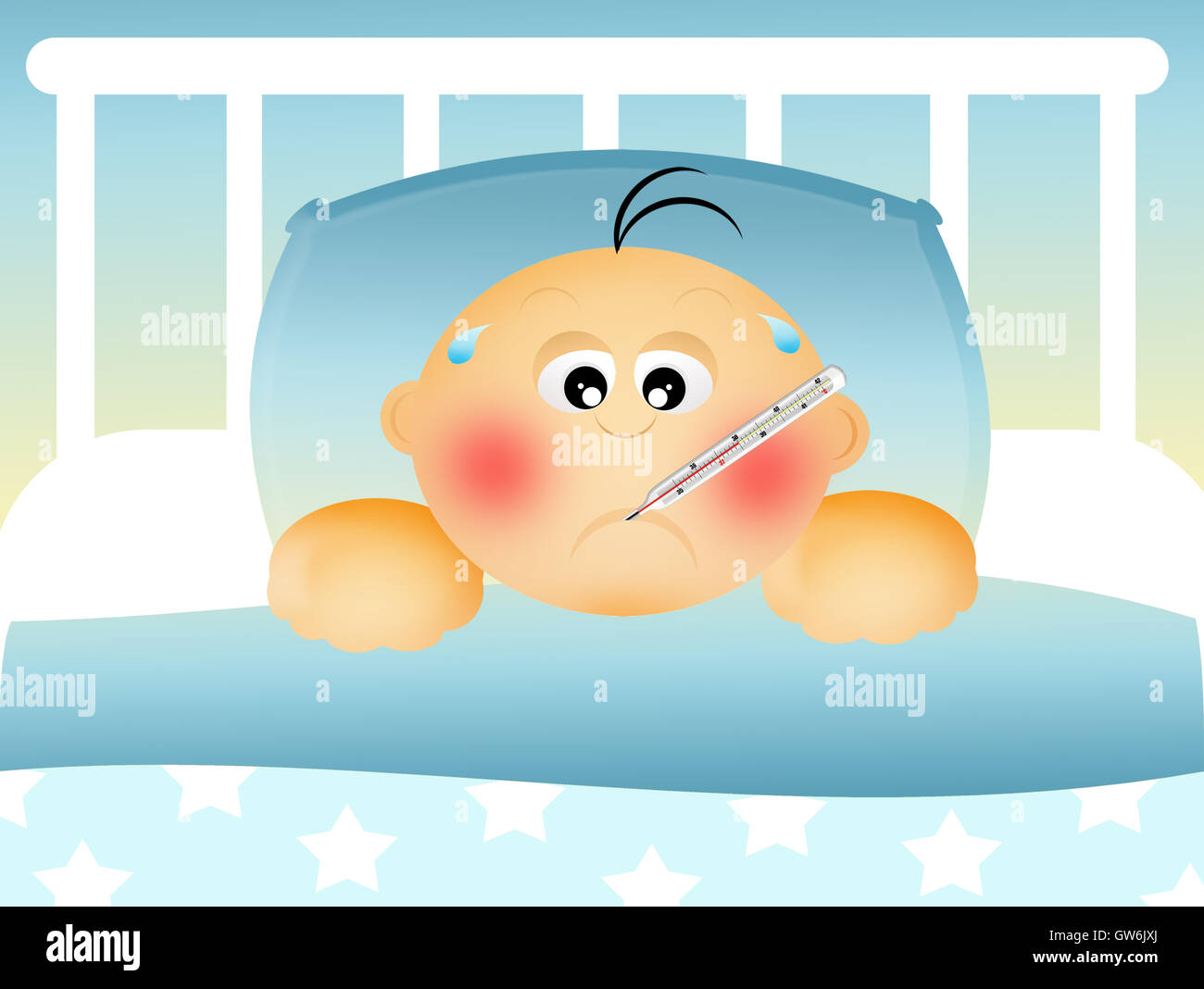 Child fever sweat hi-res stock photography and images - Alamy