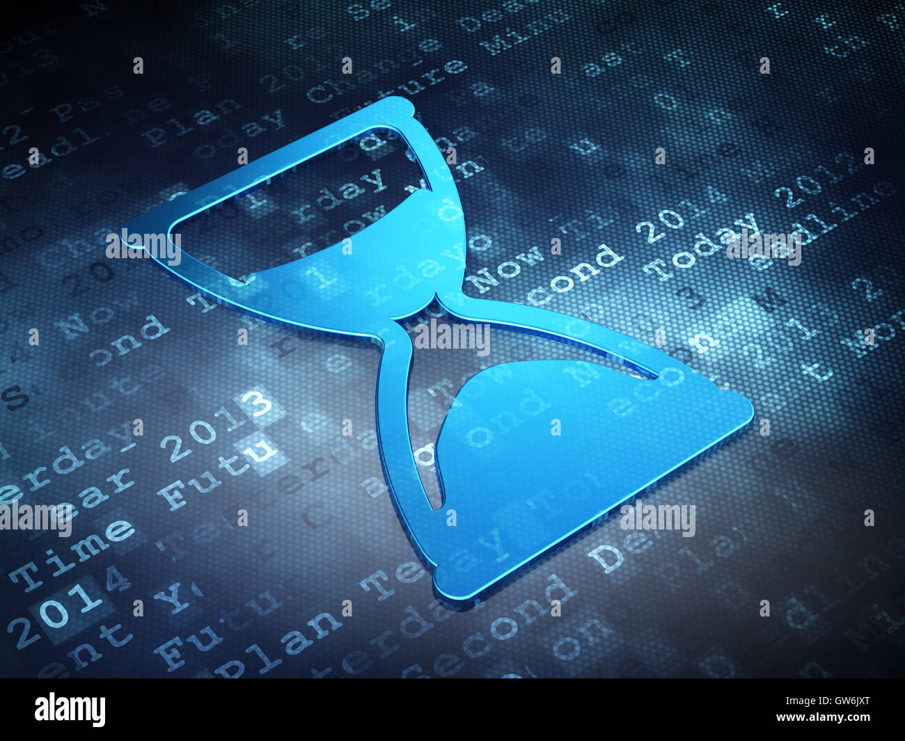 Hourglass blue background hi-res stock photography and images - Alamy