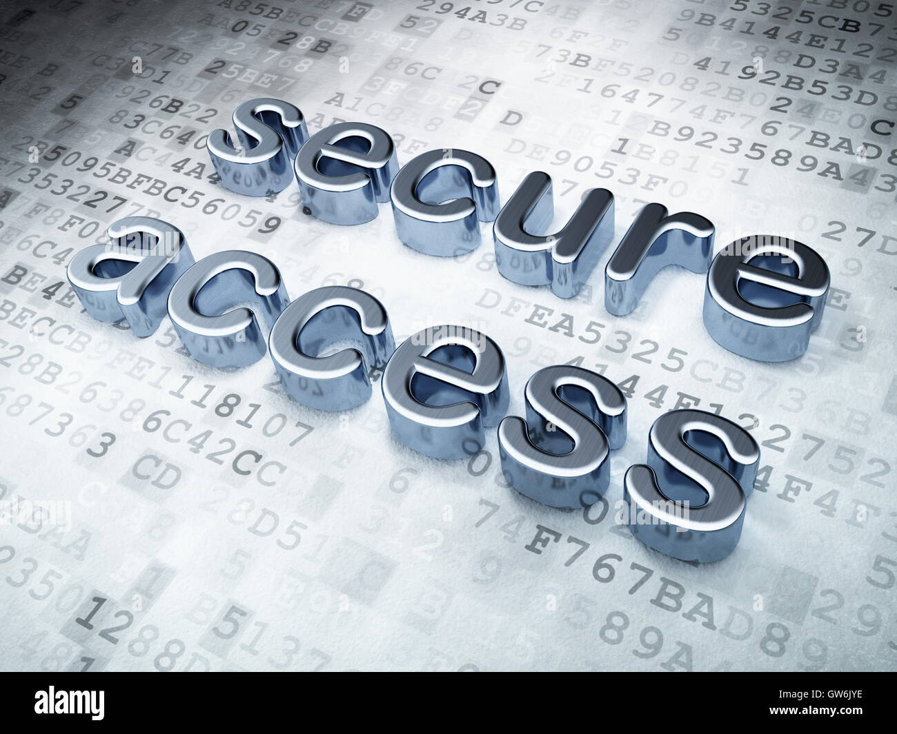 Security concept: silver secure access on digital background Stock ...