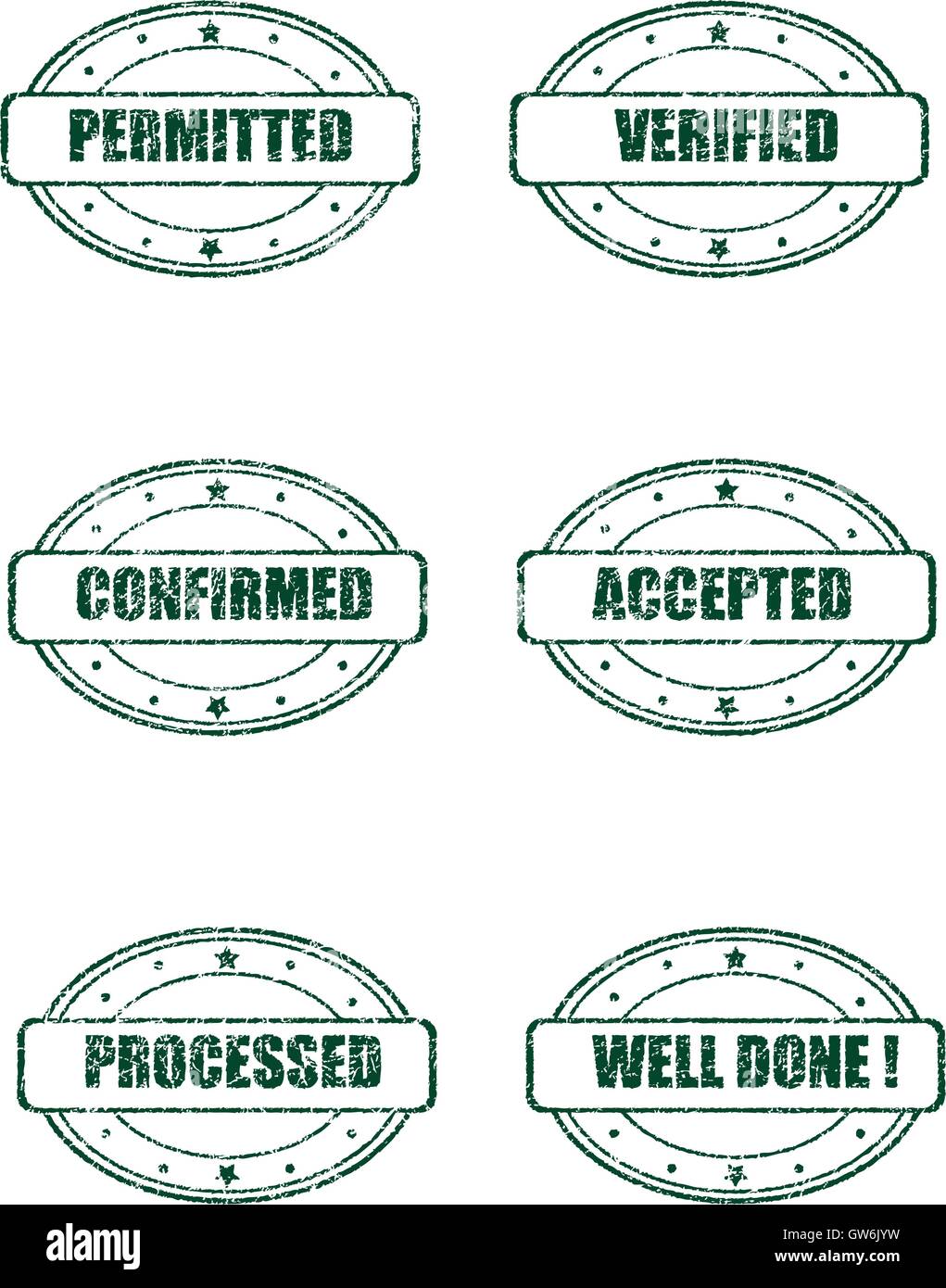 Six oval stamp marks Stock Vector Image & Art - Alamy