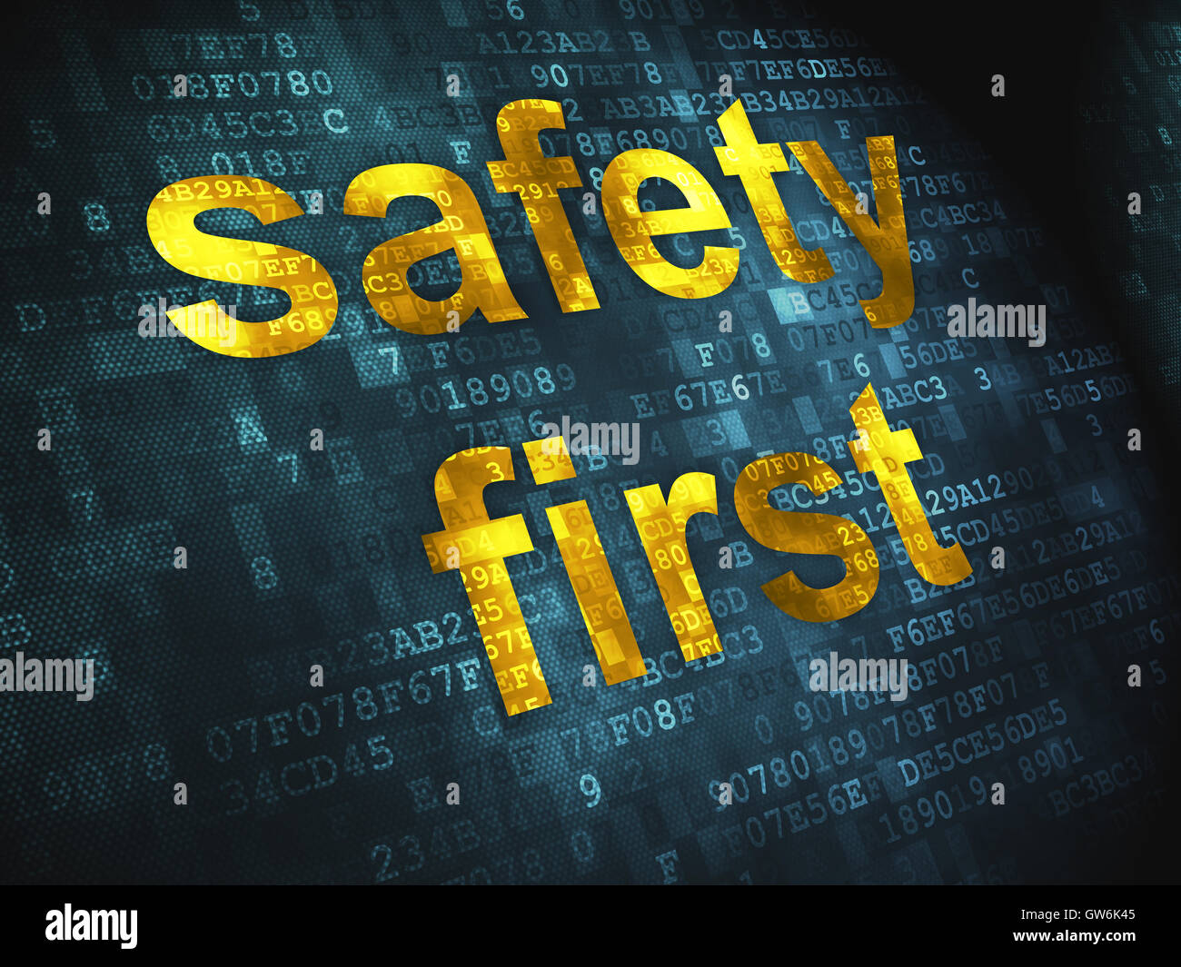 Privacy concept: Safety First on digital background Stock Photo - Alamy