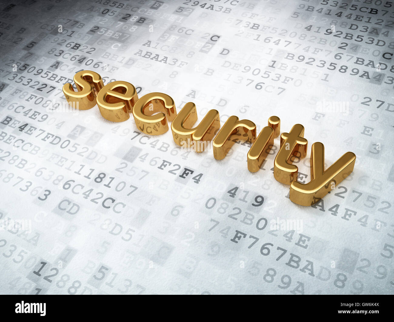 Security concept: golden security on digital background Stock Photo - Alamy