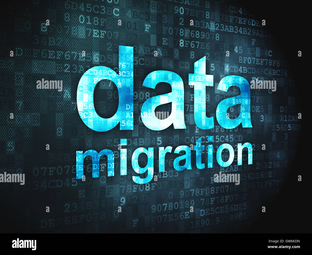 Information concept: Data Migration on digital background Stock Photo ...