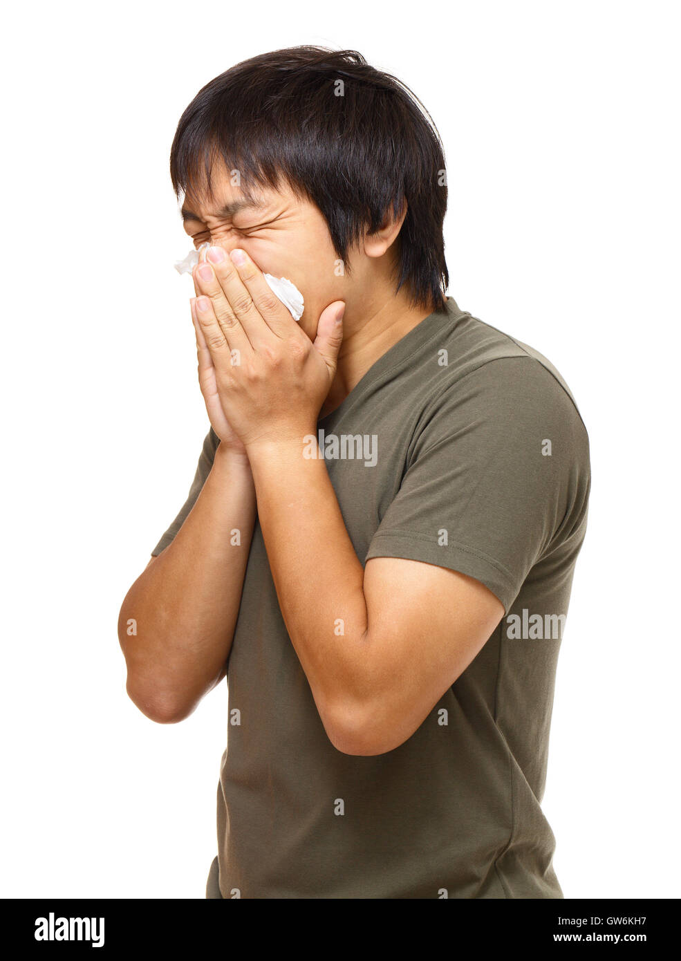 Sneezing teenager male hi-res stock photography and images - Alamy