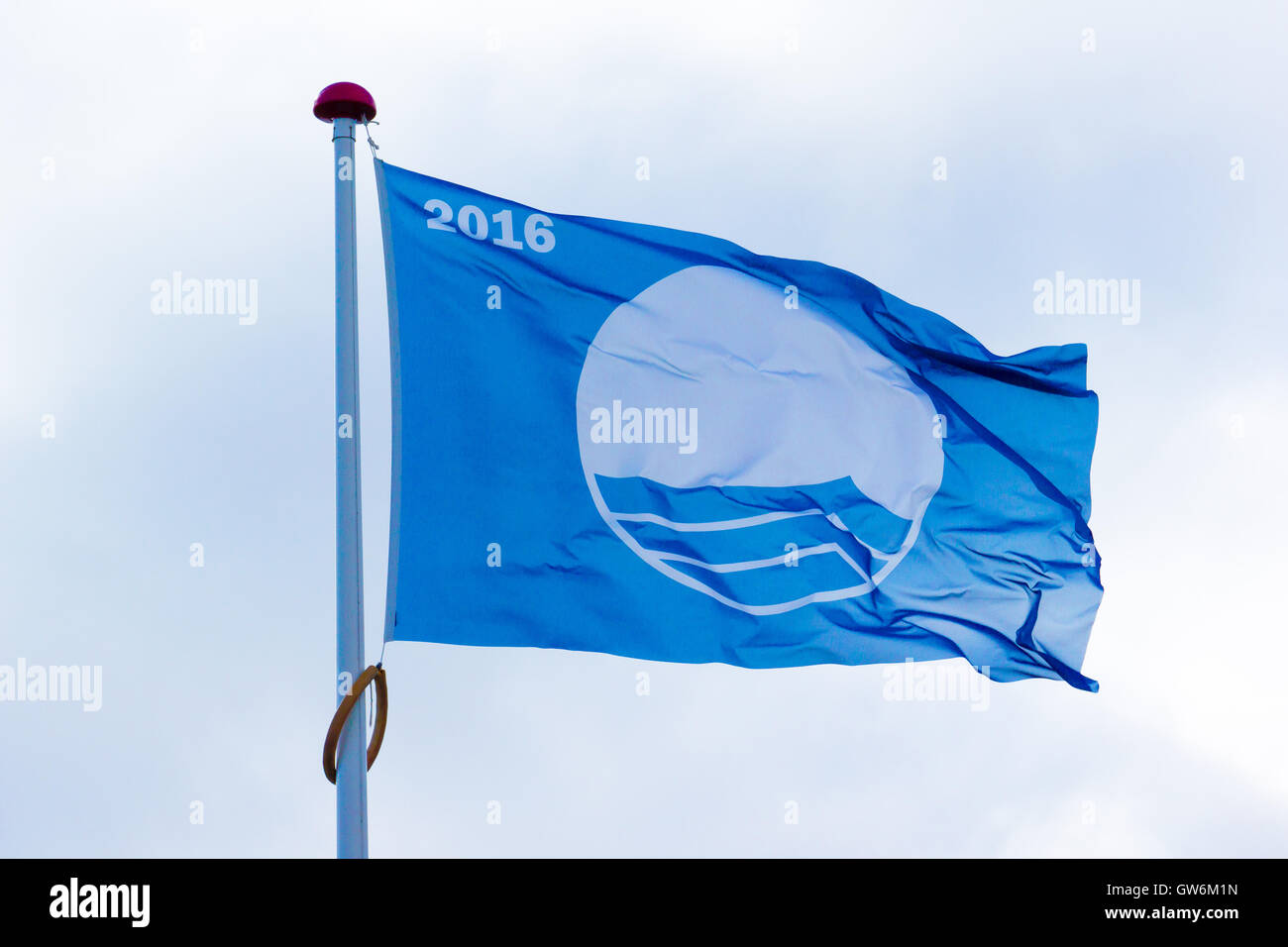 Blue Flag 2016 for excellent water quality Stock Photo - Alamy