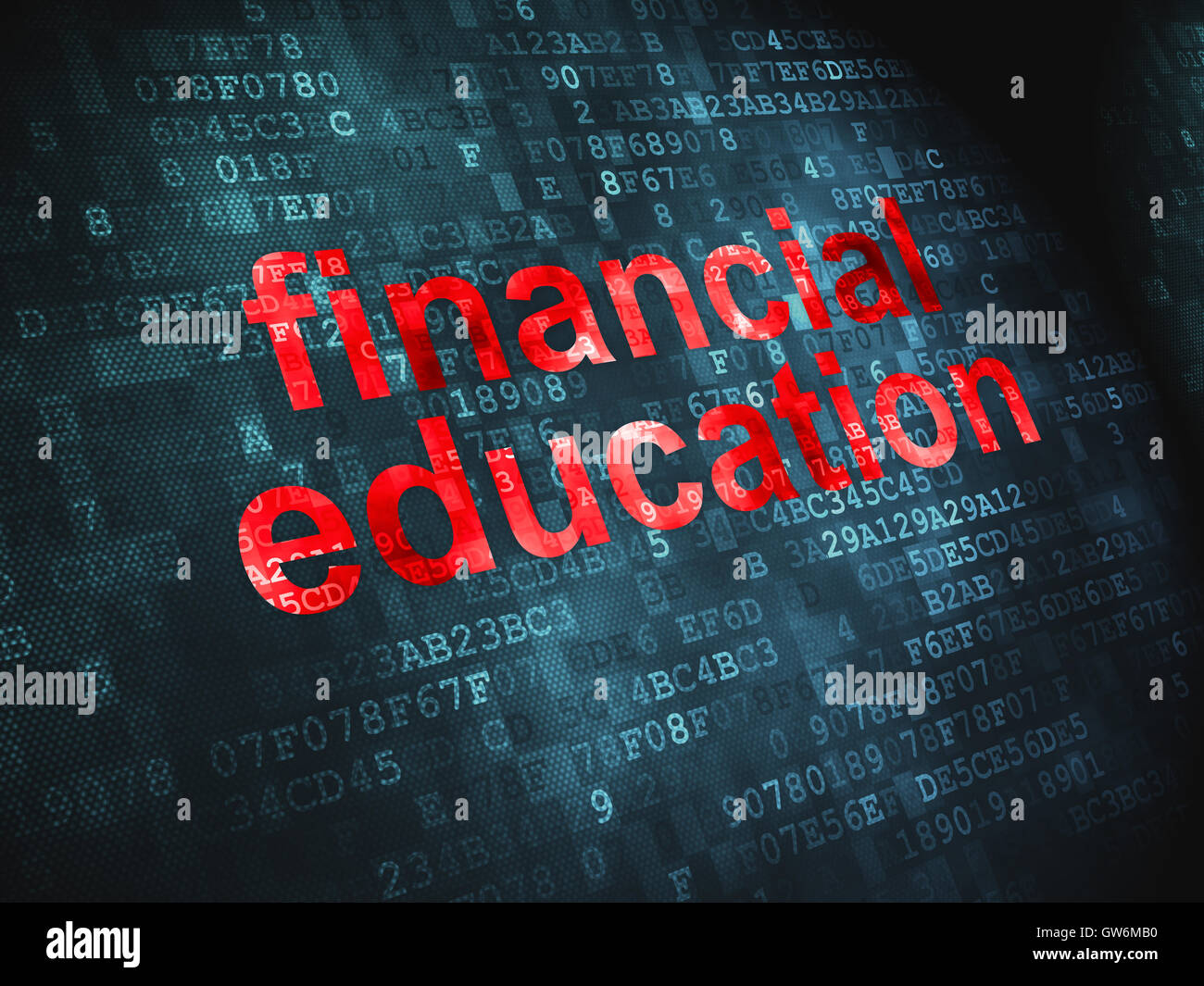 Education concept: Financial Education on digital background Stock ...