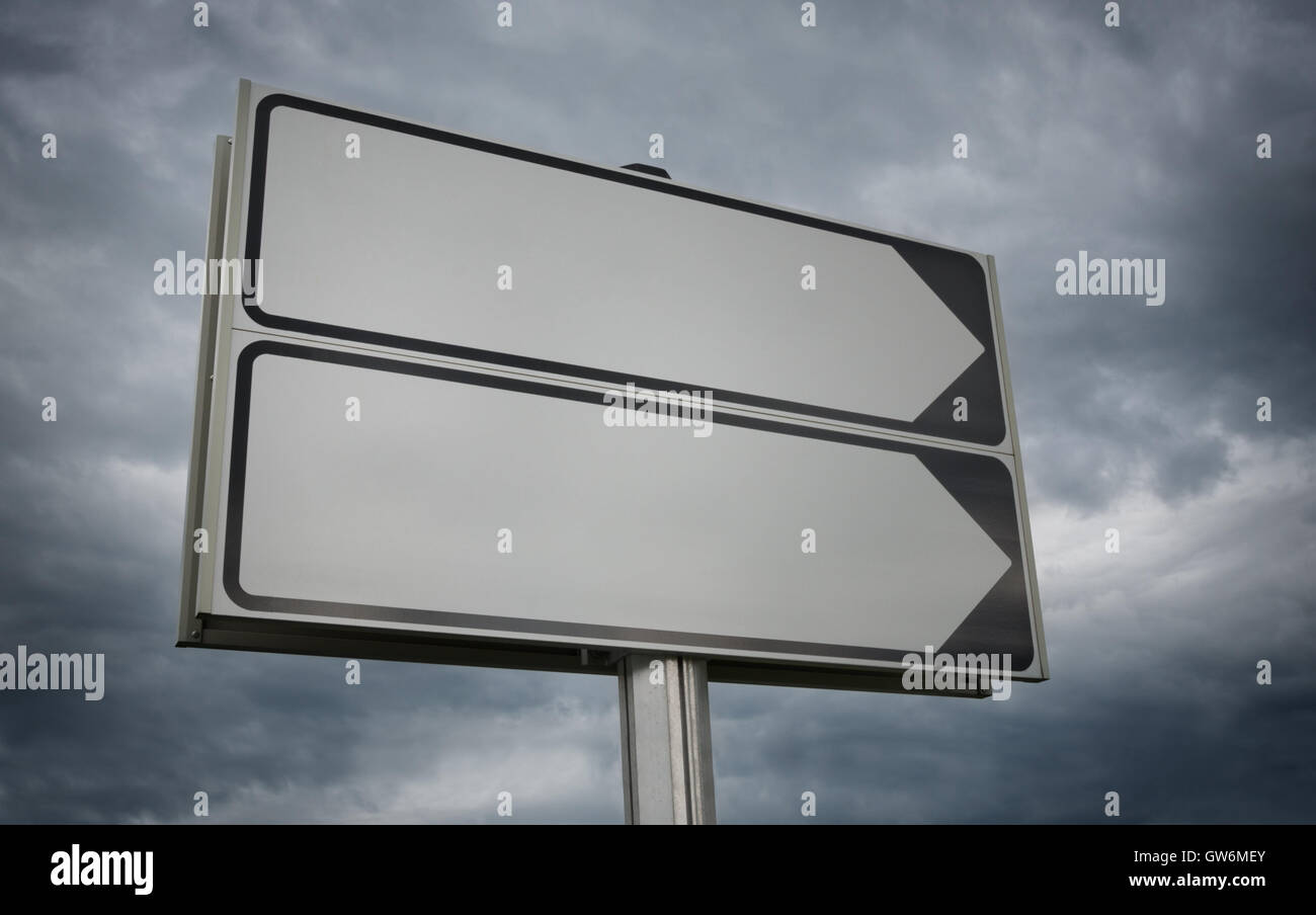 Road sign with space for text Stock Photo - Alamy