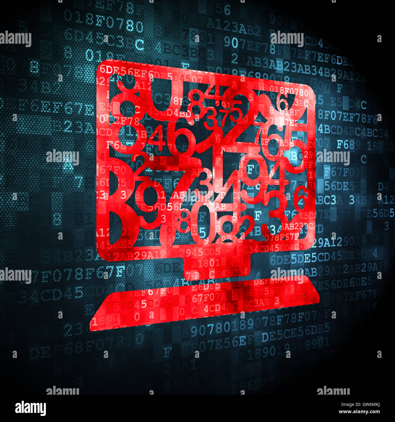 Education concept: Computer Pc on digital background Stock Photo - Alamy