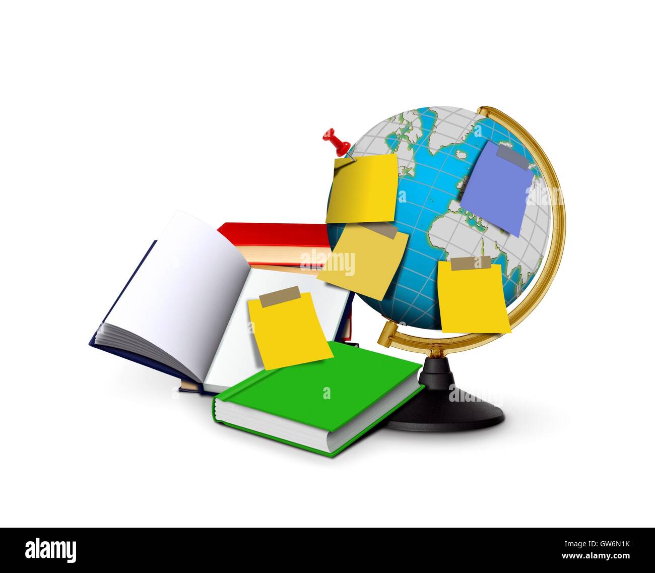 World map push pin Cut Out Stock Images & Pictures - Alamy