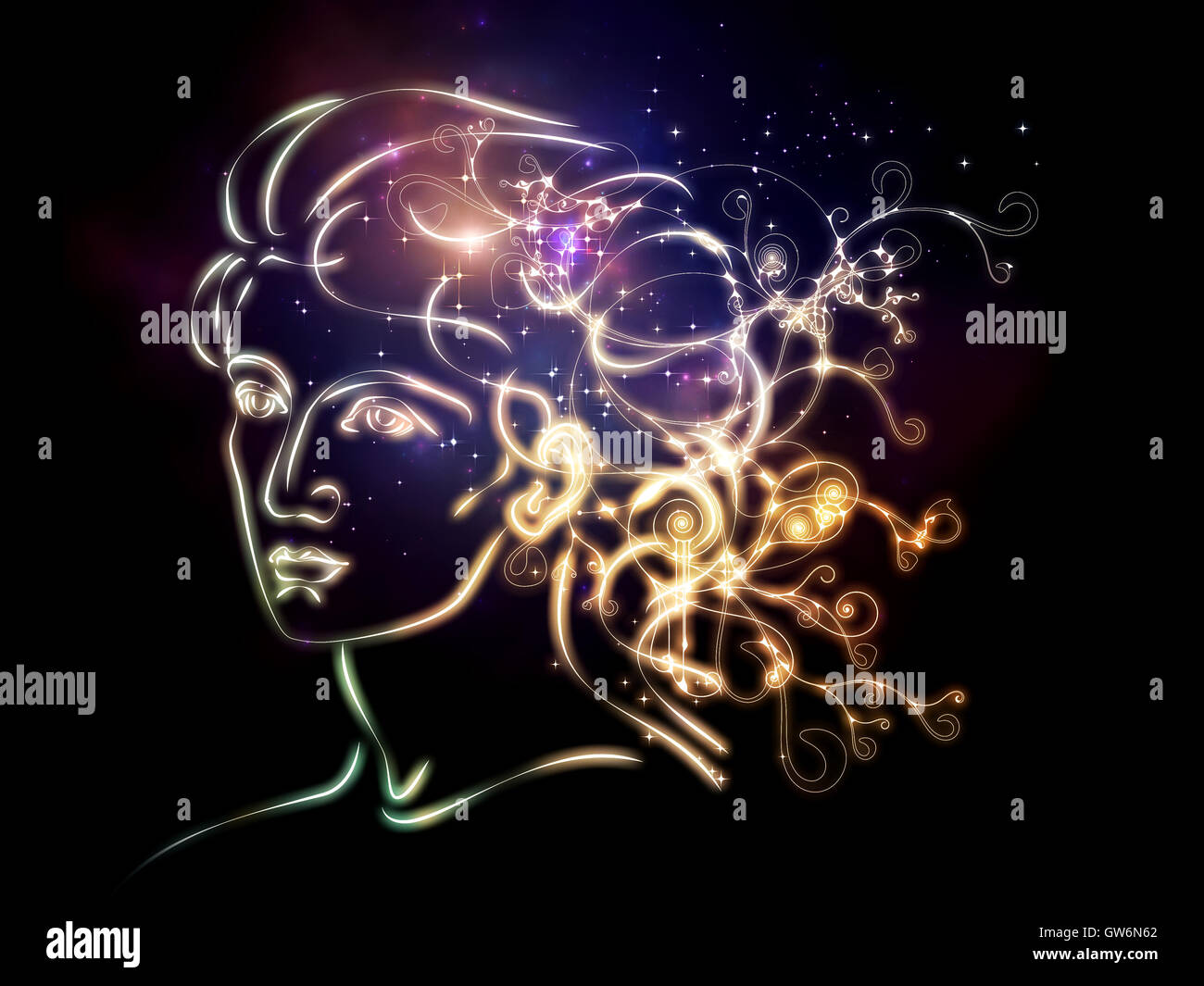 Lights of Inner Thoughts Stock Photo - Alamy