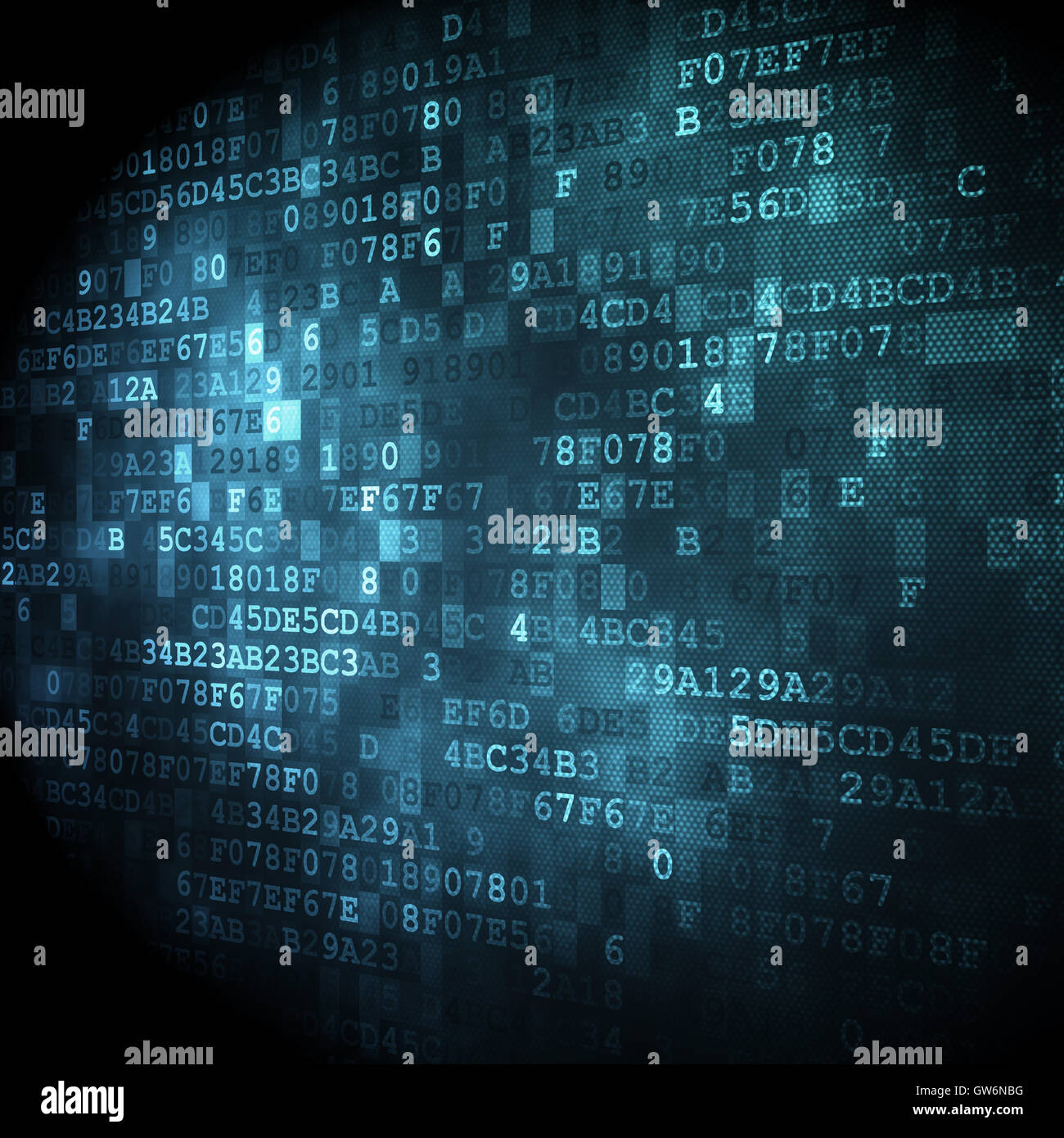 Technology concept: hex-code digital background Stock Photo - Alamy