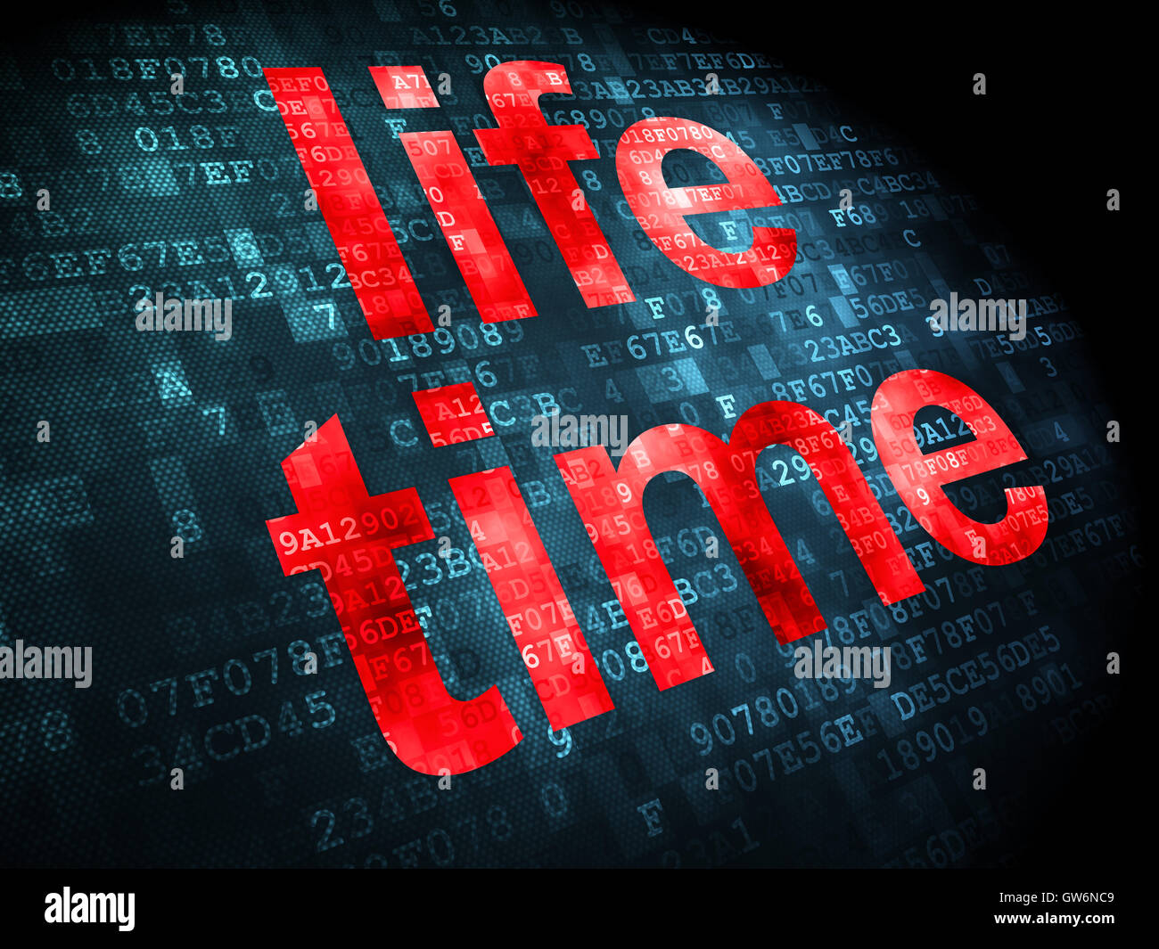 Timeline concept: Life Time on digital background Stock Photo - Alamy