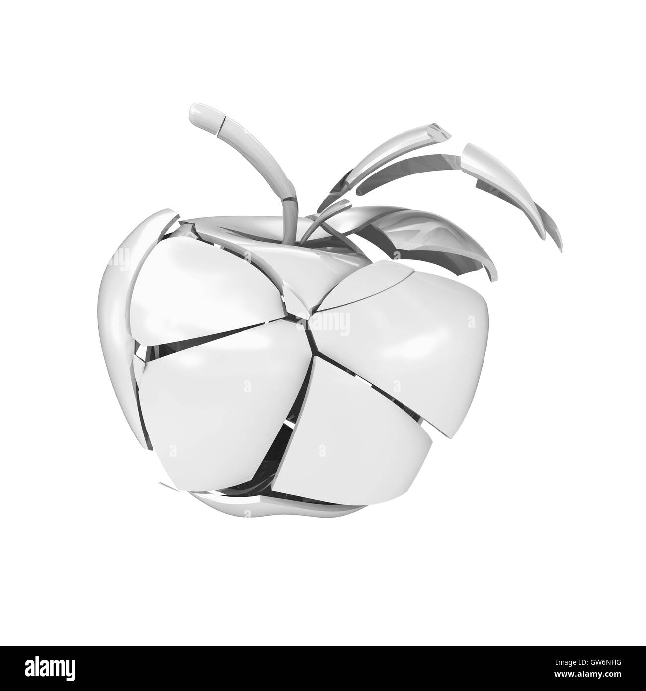 Broken ceramic apple Stock Photo - Alamy