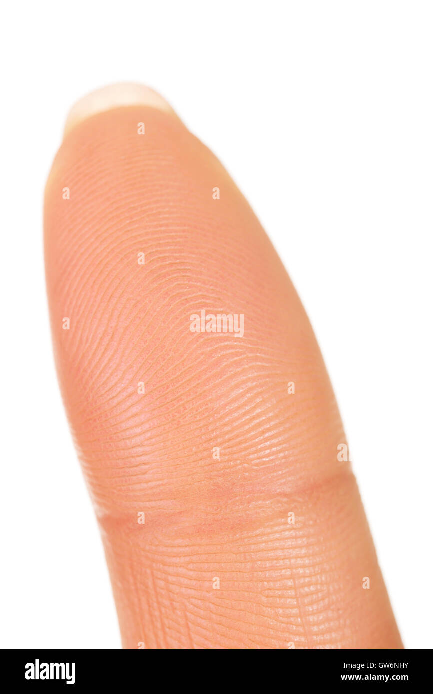 Macro view of a finger Stock Photo - Alamy