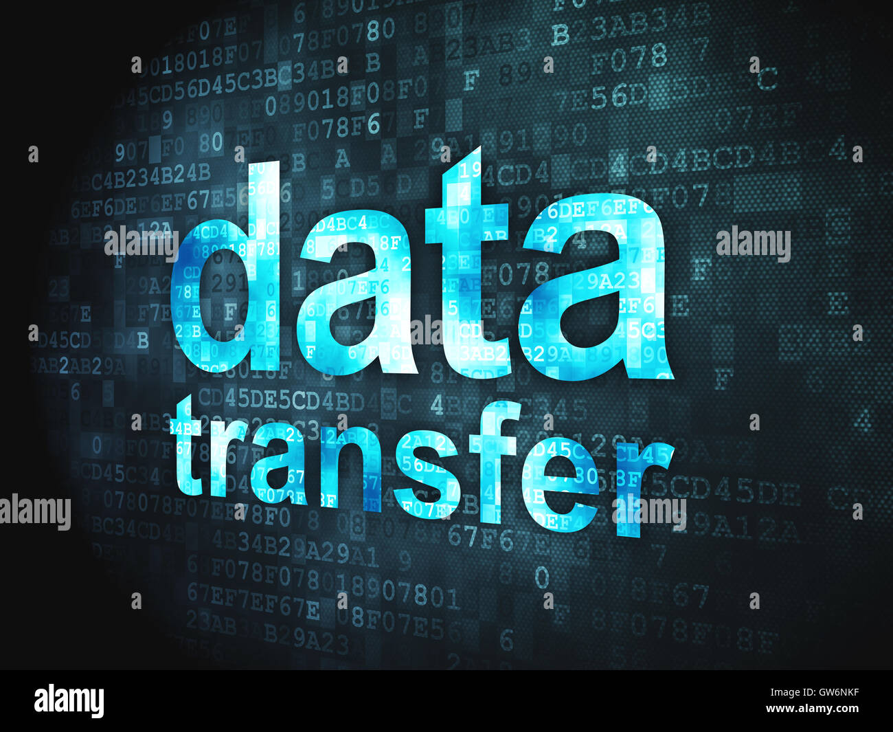 Information concept: Data Transfer on digital background Stock Photo ...