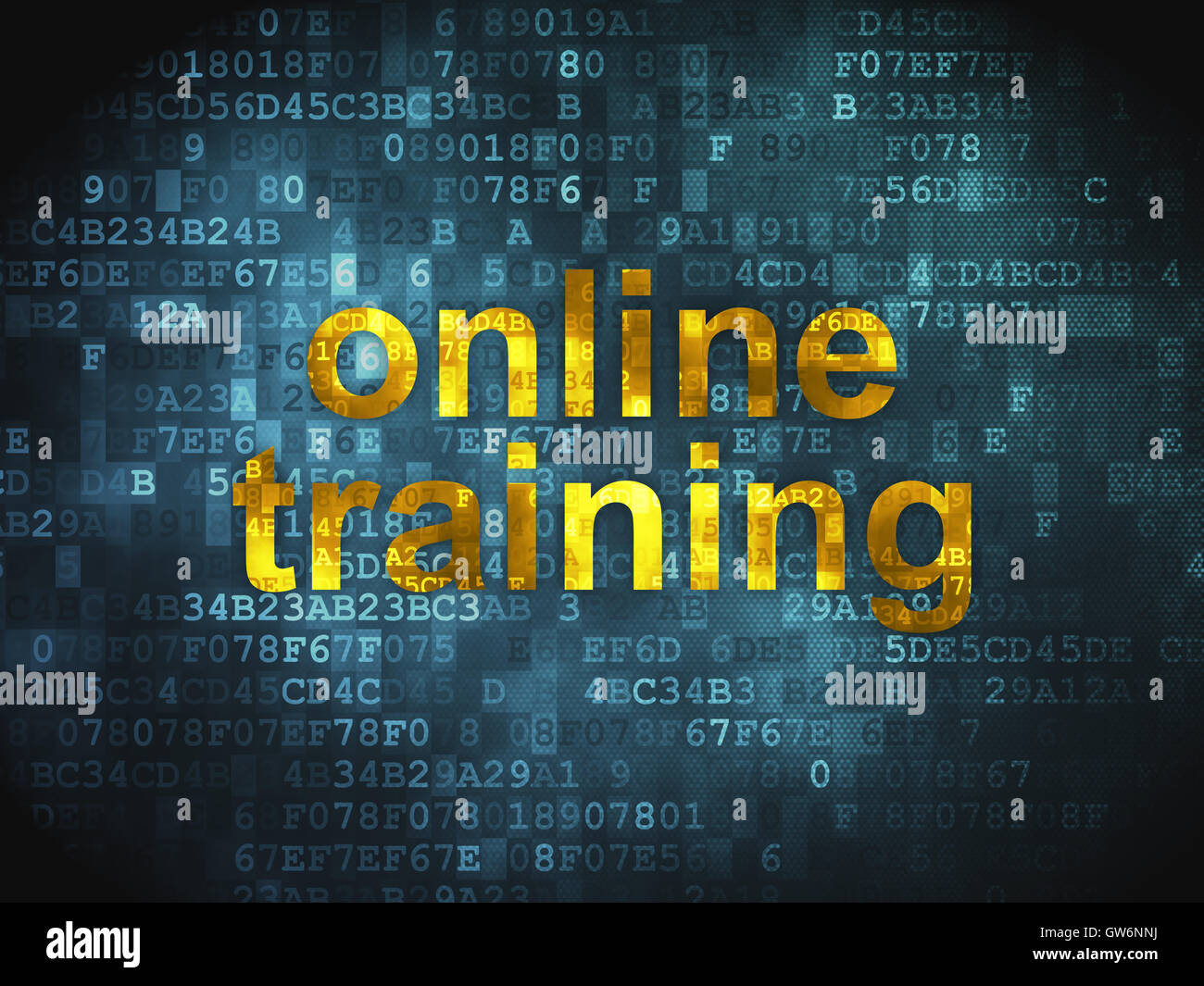 Education concept: Online Training on digital background Stock Photo ...