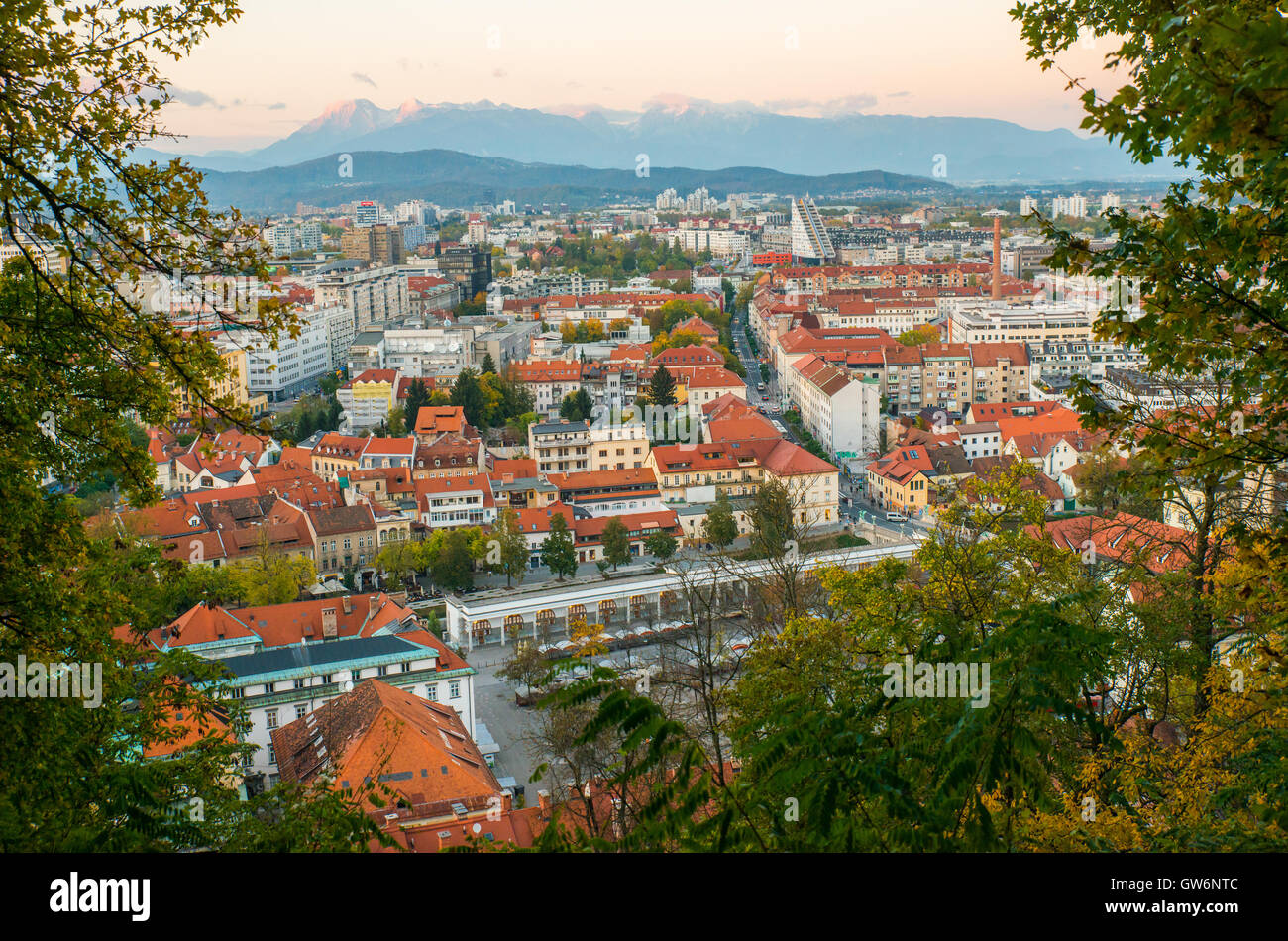 Ljubljana, capital of Slovenia, view from above Stock Photo - Alamy