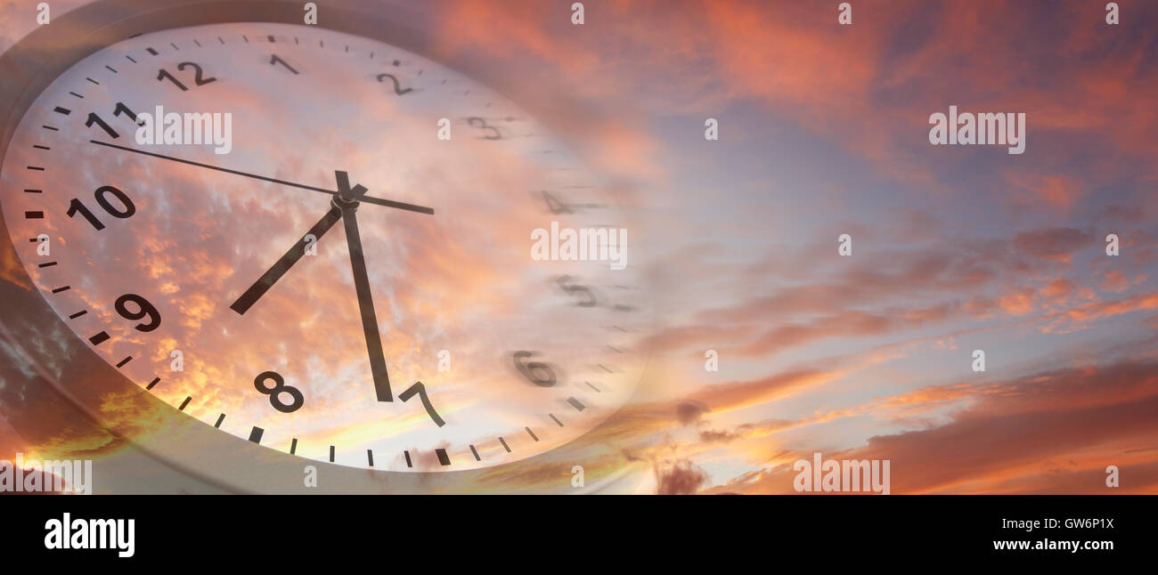 Sky clock time hi-res stock photography and images - Alamy