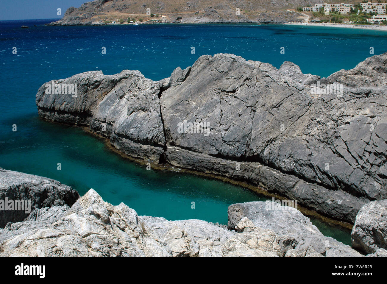 Shoreline design near Plakias, Crete, Greece Stock Photo - Alamy
