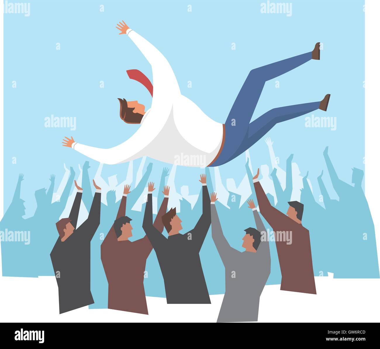 Business following the crowd Stock Vector Images - Alamy