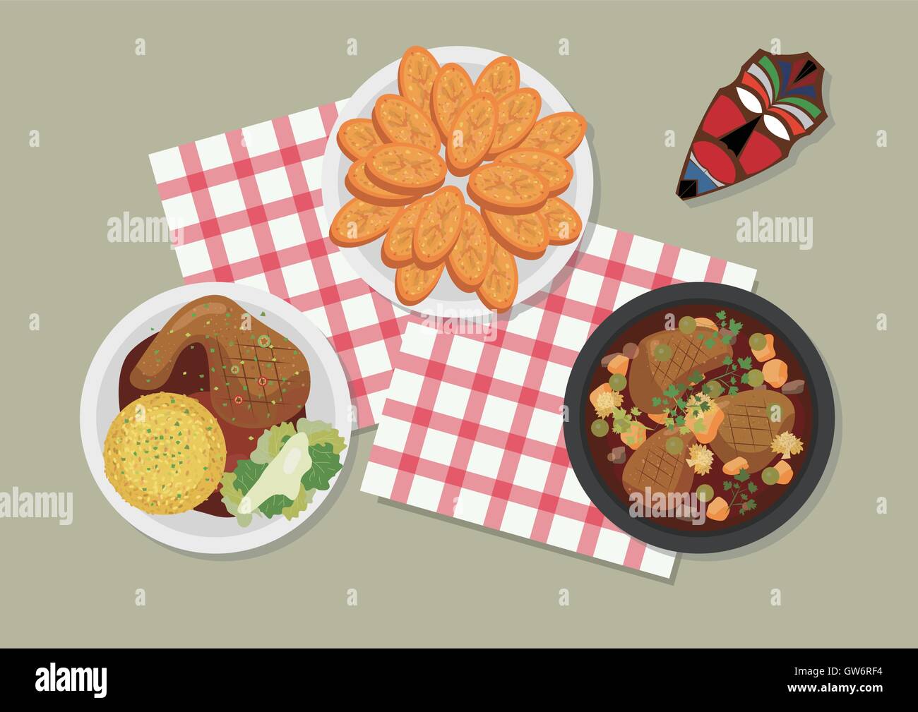 Cooking food africa Stock Vector Images - Alamy